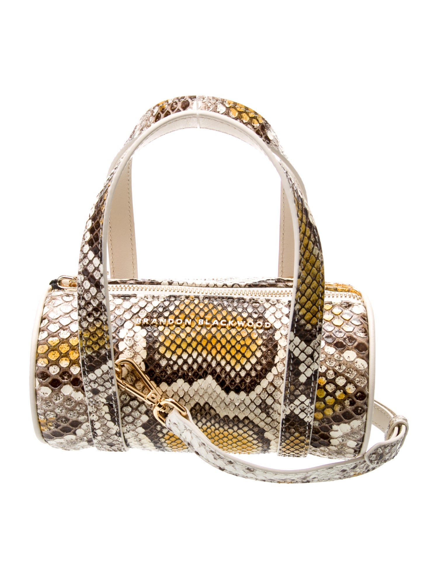 Brandon Blackwood Snakeskin Top Handle Bag - Neutrals Crossbody Bags ...