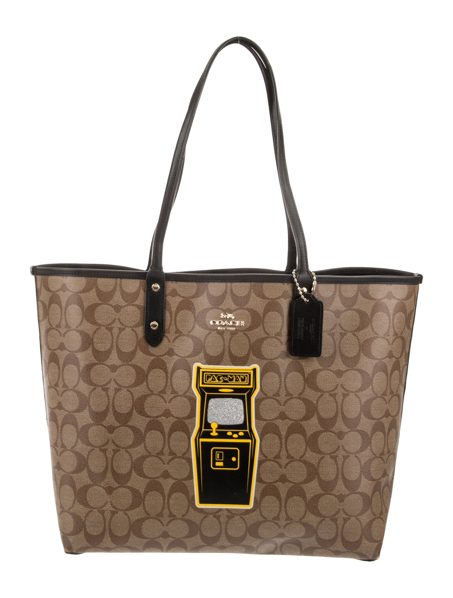 Coach X Mr. Pac-Man Tote - Brown Totes, Handbags - XCMPM20006 | The ...
