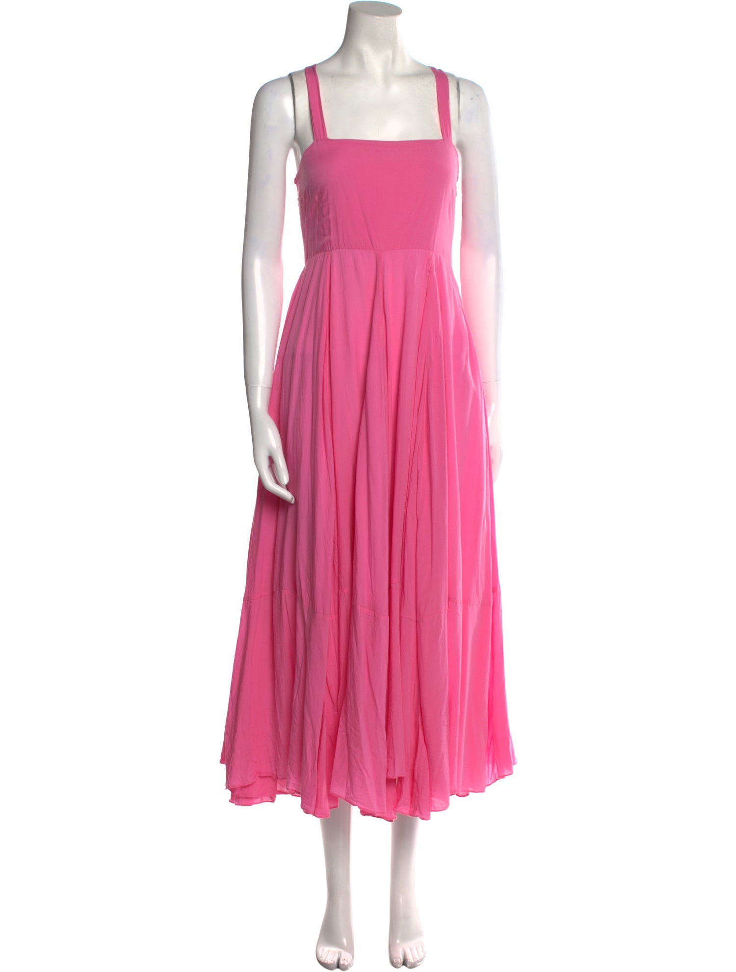 SWF Square Neckline Long Dress - Pink Dresses, Clothing - XSFWS20126 ...