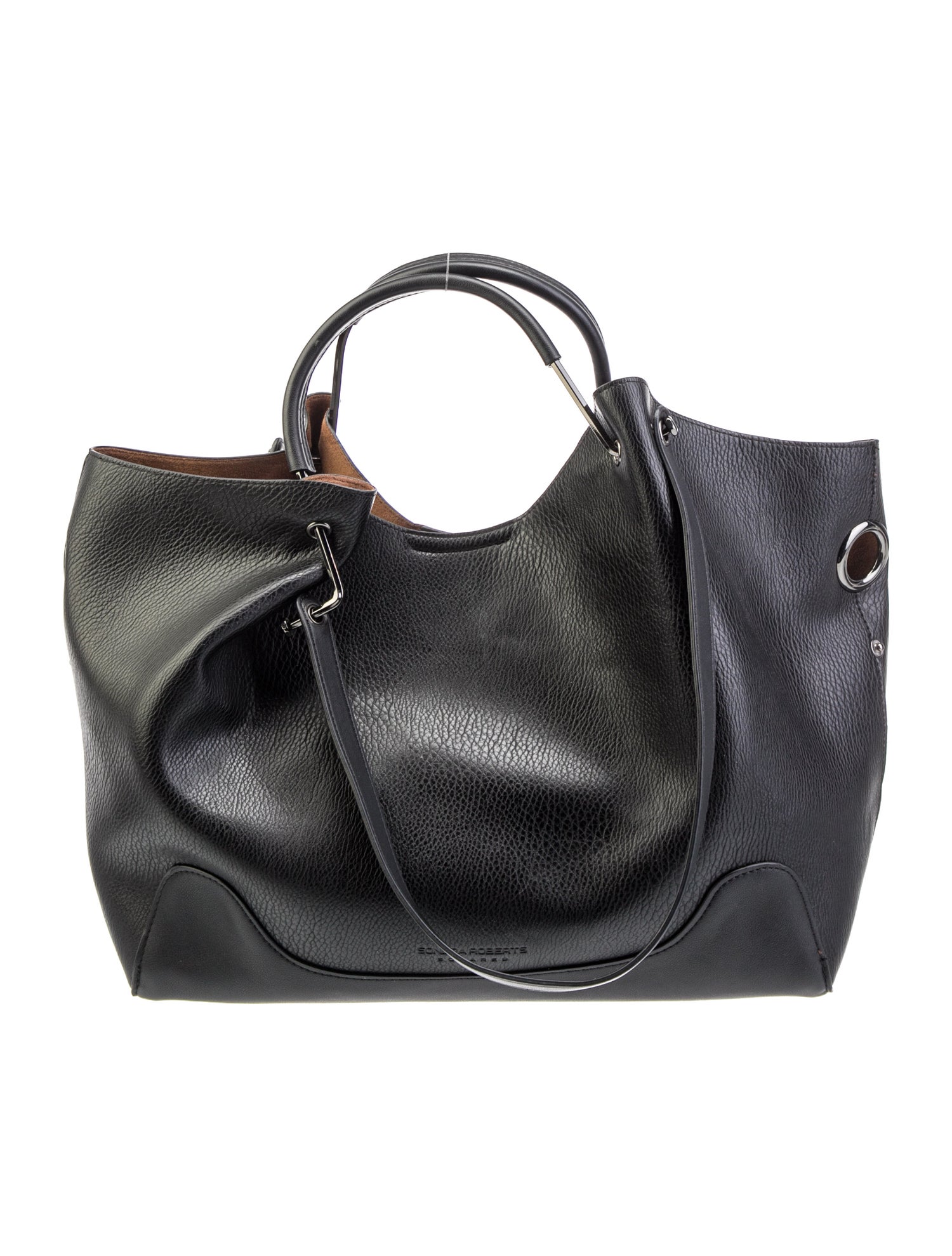 Sondra Roberts Leather Tote - Black Totes, Handbags - XSROO20076 | The ...