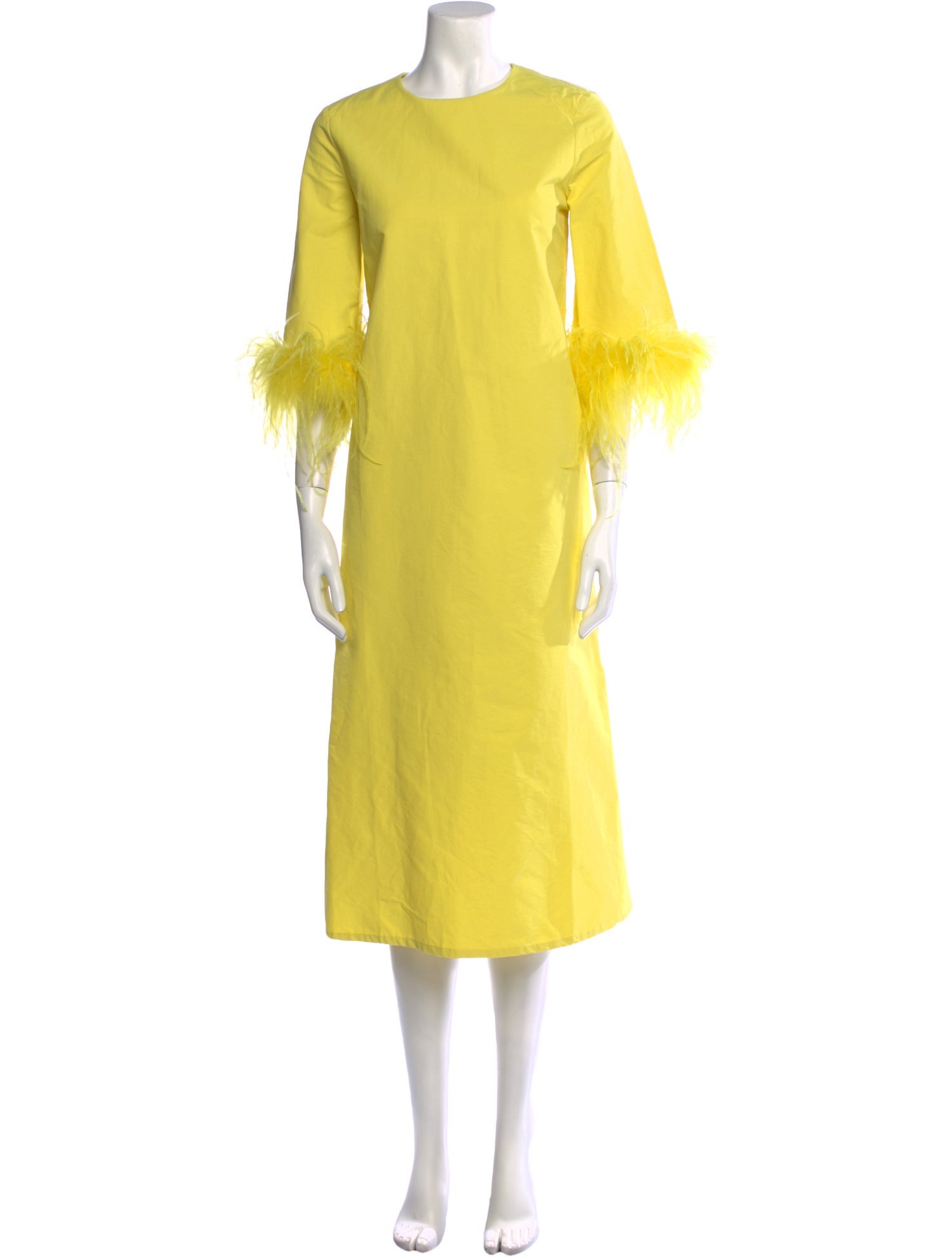 Tuckernuck Crew Neck Midi Length Dress - Yellow Dresses, Clothing ...
