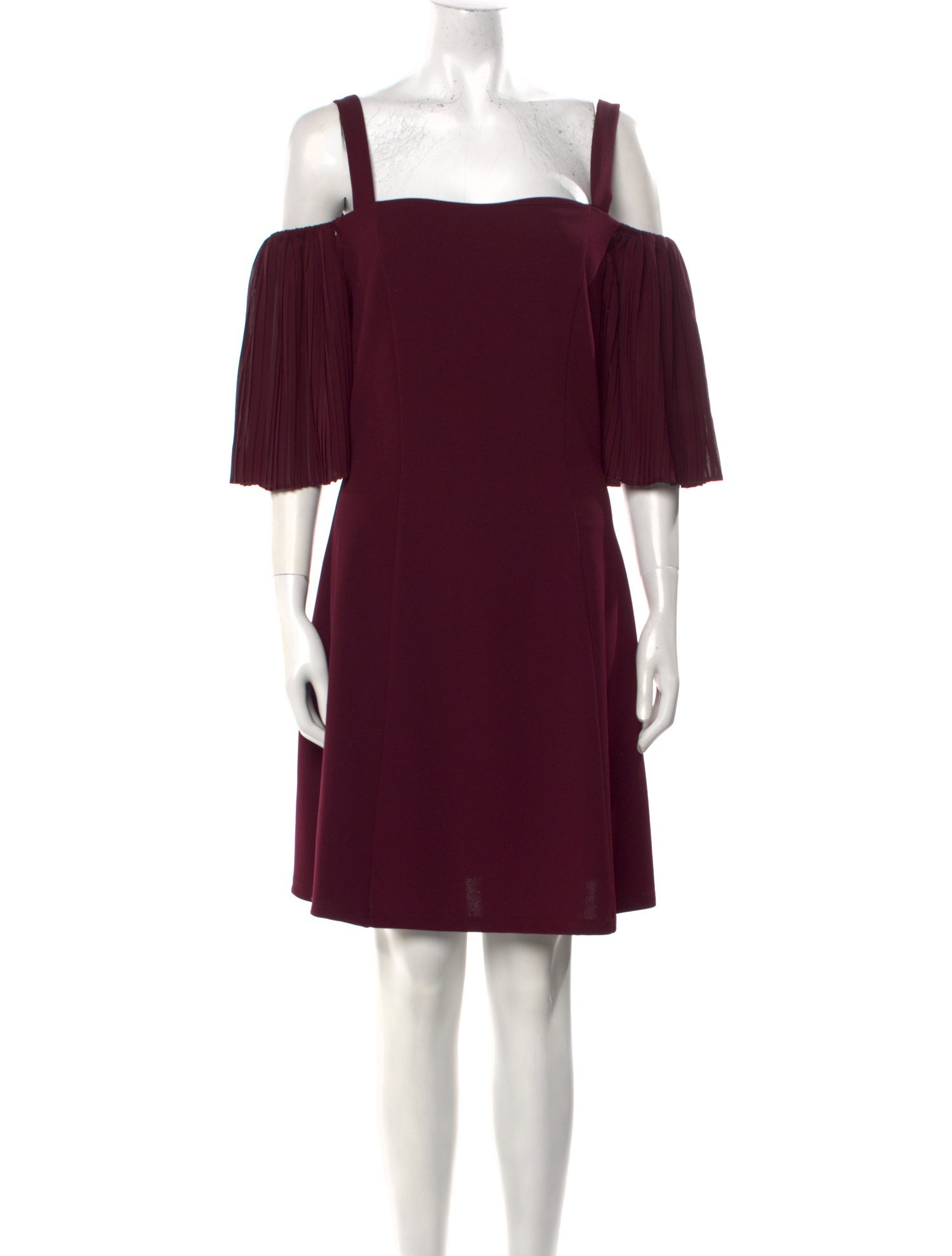 Truly Zac Posen Square Neckline Mini Dress - Burgundy Dresses, Clothing ...