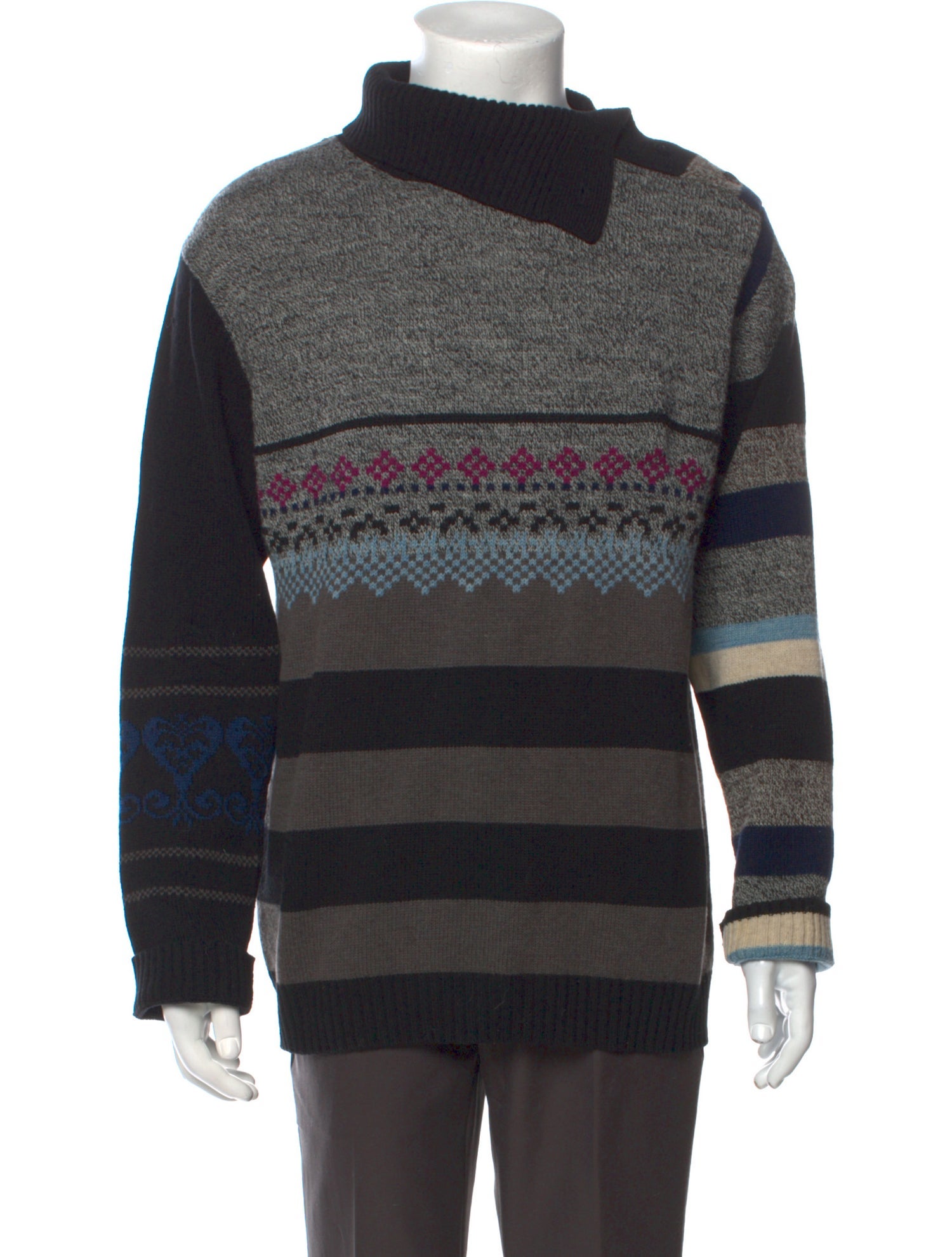 Yohji Yamamoto Pour Homme Vintage 2007 Pullover - Grey Sweaters, Clothing - YOH32497 | The RealReal