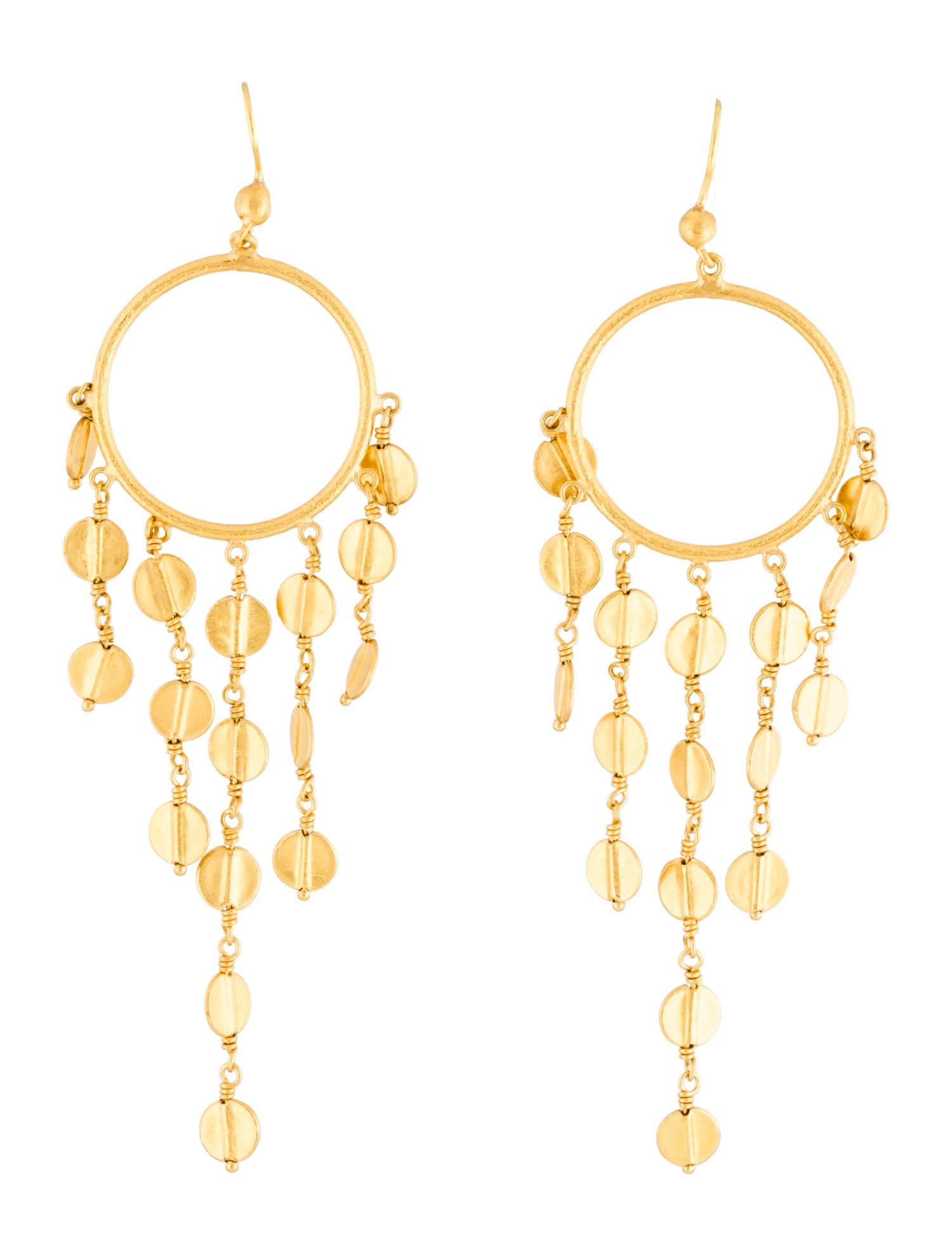 I. Reiss 14K Diamond Open Oval Drop Earrings - 14K Yellow Gold Drop ...