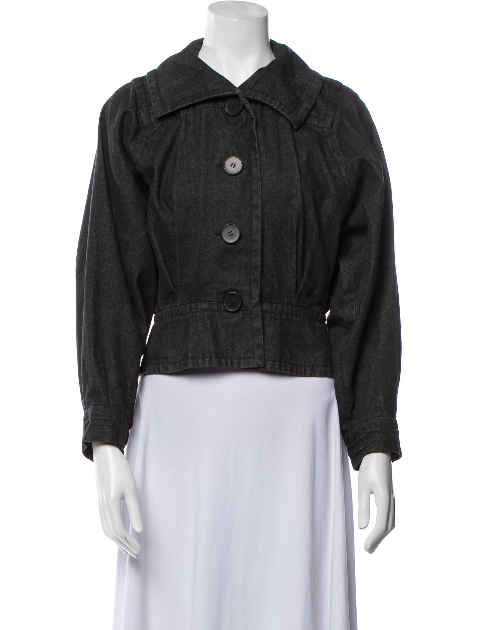 Yves Saint Laurent Rive Gauche Vintage Denim Jacket - Grey Jackets ...