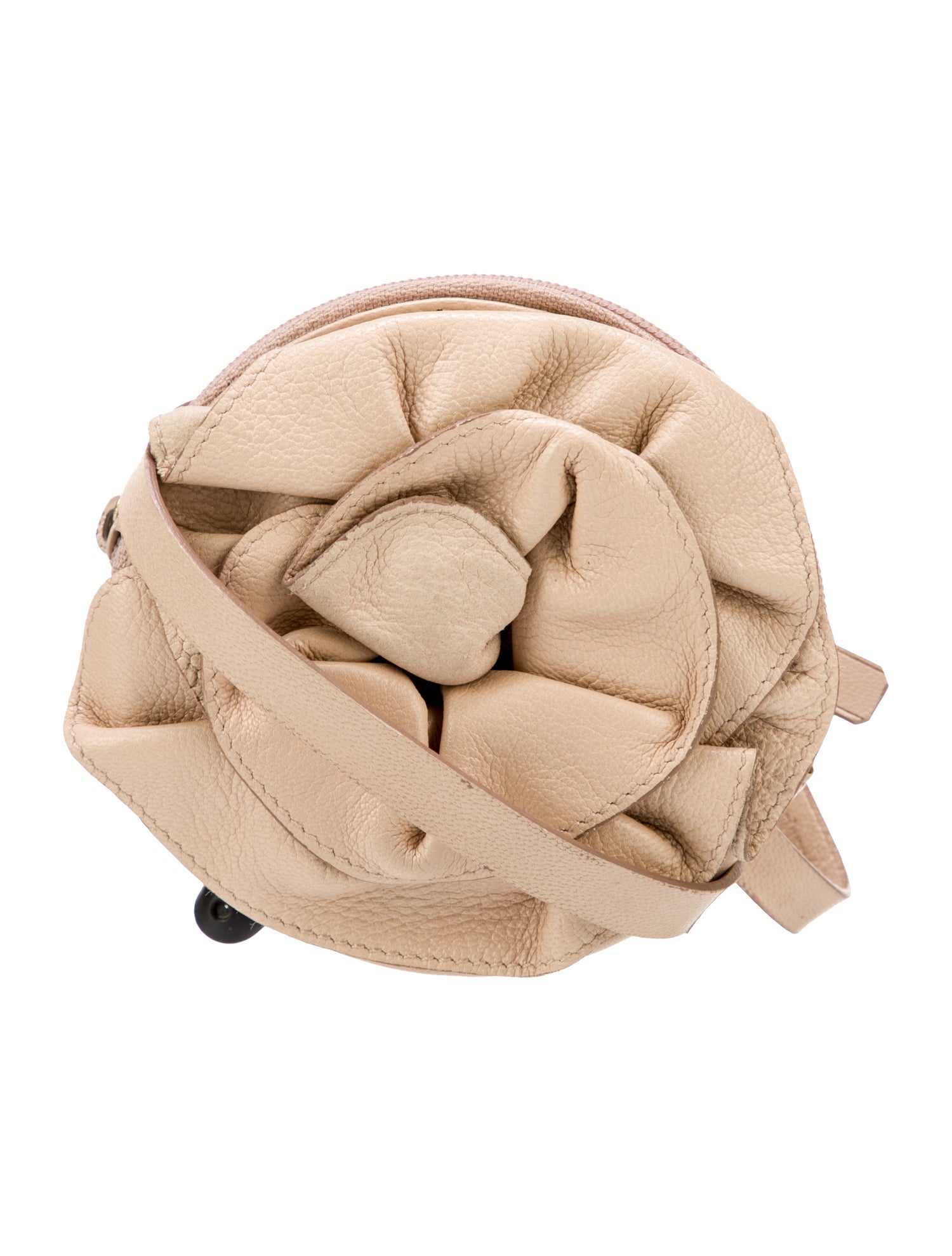 Yves Saint Laurent Rive Gauche Solid Ruffle Mini Bag - Neutrals Mini ...