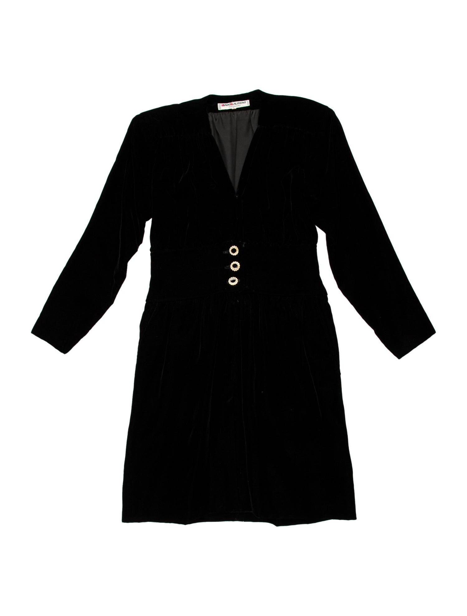 Yves Saint Laurent Rive Gauche Vintage Mini Dress - Black Dresses ...