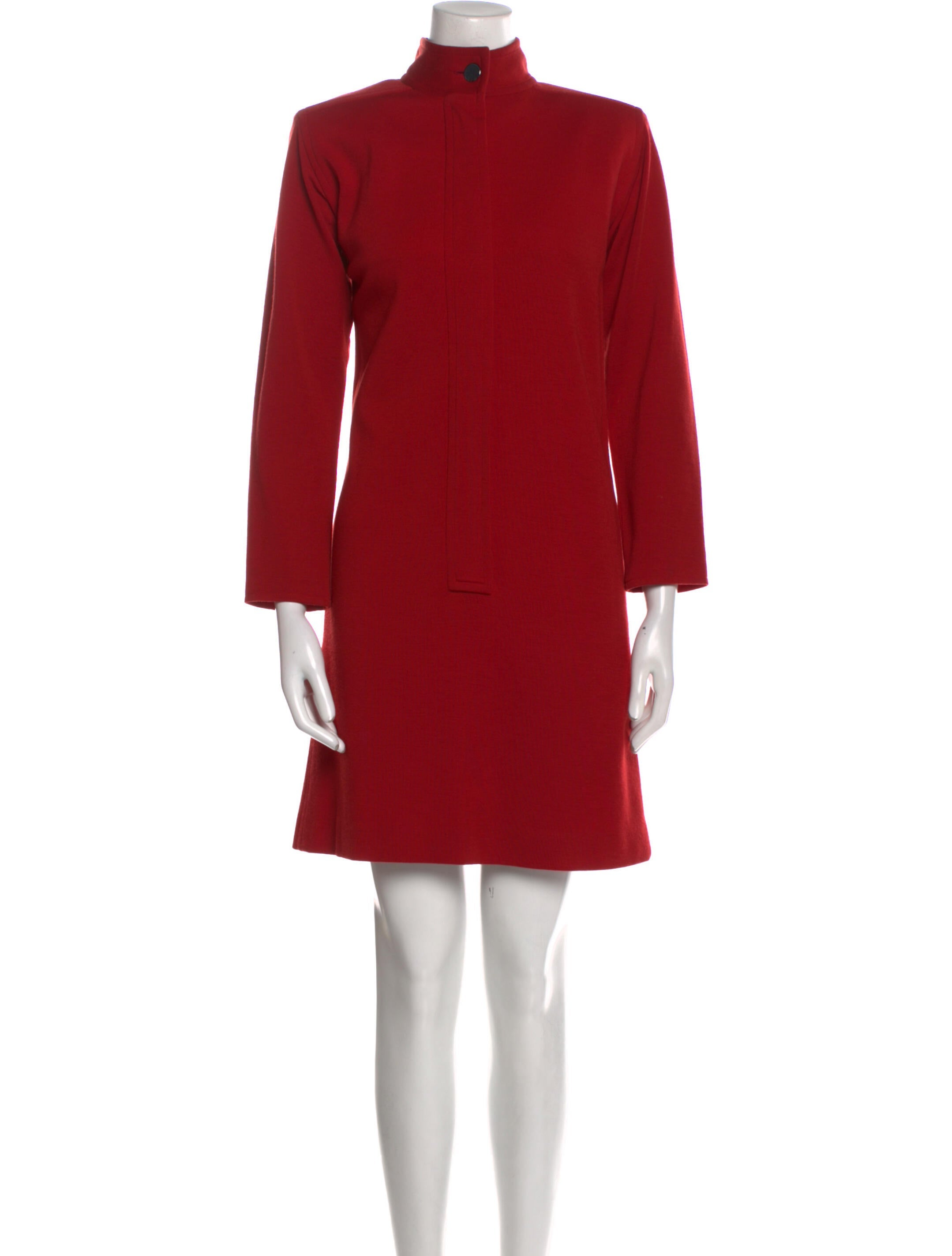 Yves Saint Laurent Rive Gauche Vintage Knee-Length Dress - Red Dresses ...