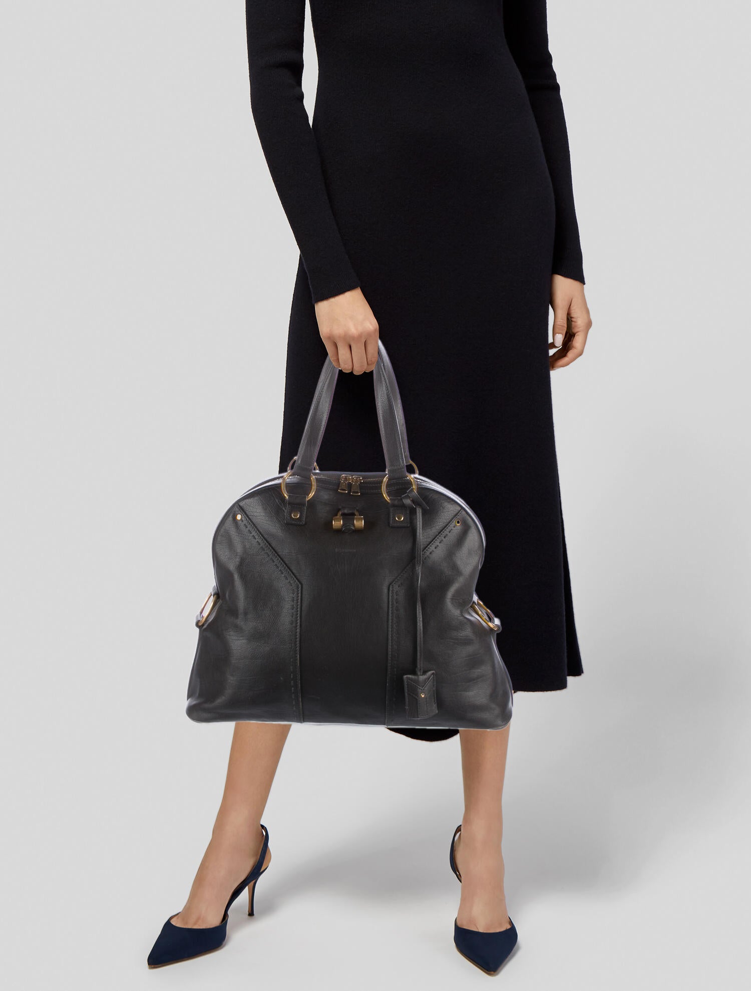 Yves Saint Laurent Leather Muse Shoulder Bag - Black Shoulder Bags ...