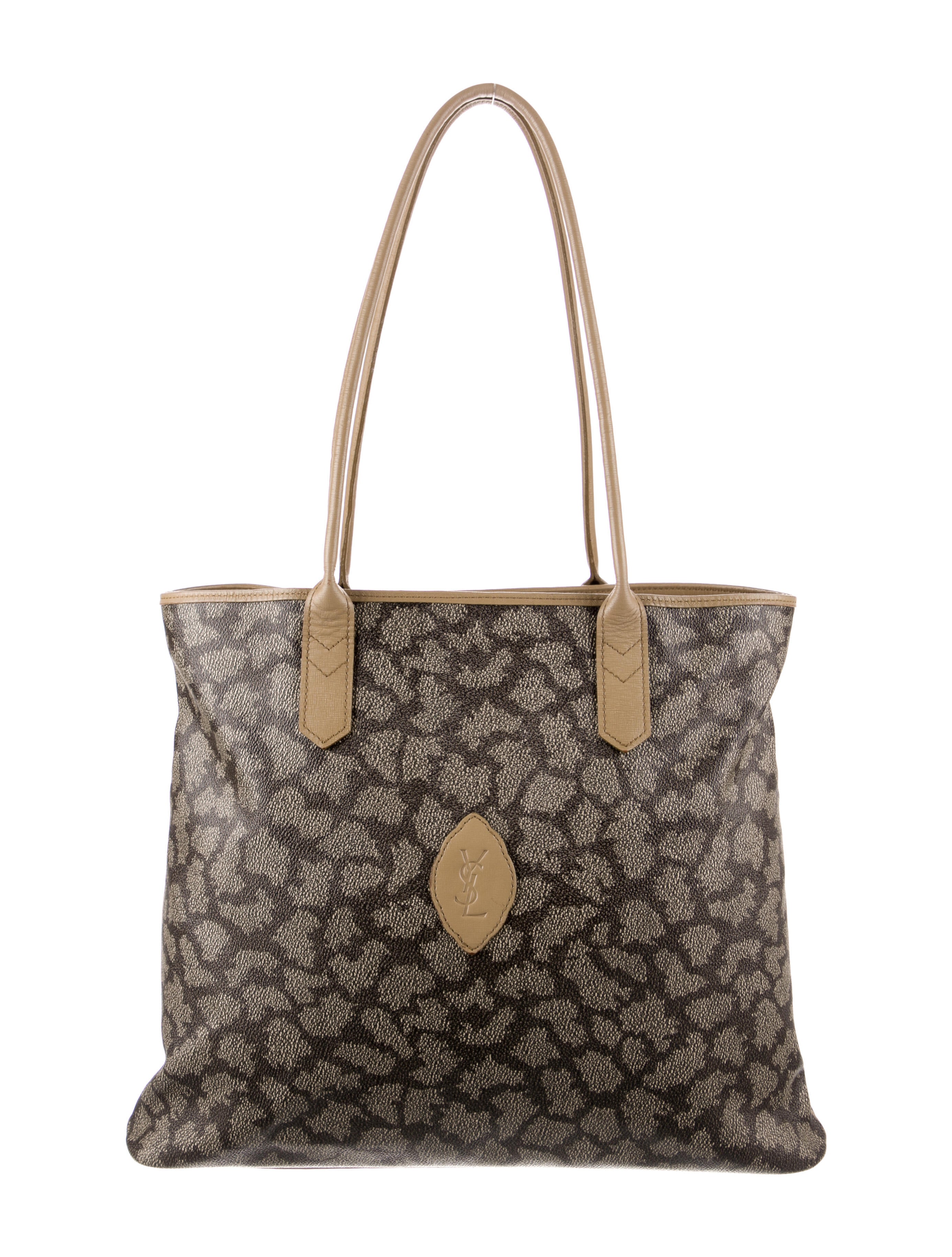 Yves Saint Laurent Coated Canvas Tote Bag - Neutrals Totes, Handbags ...