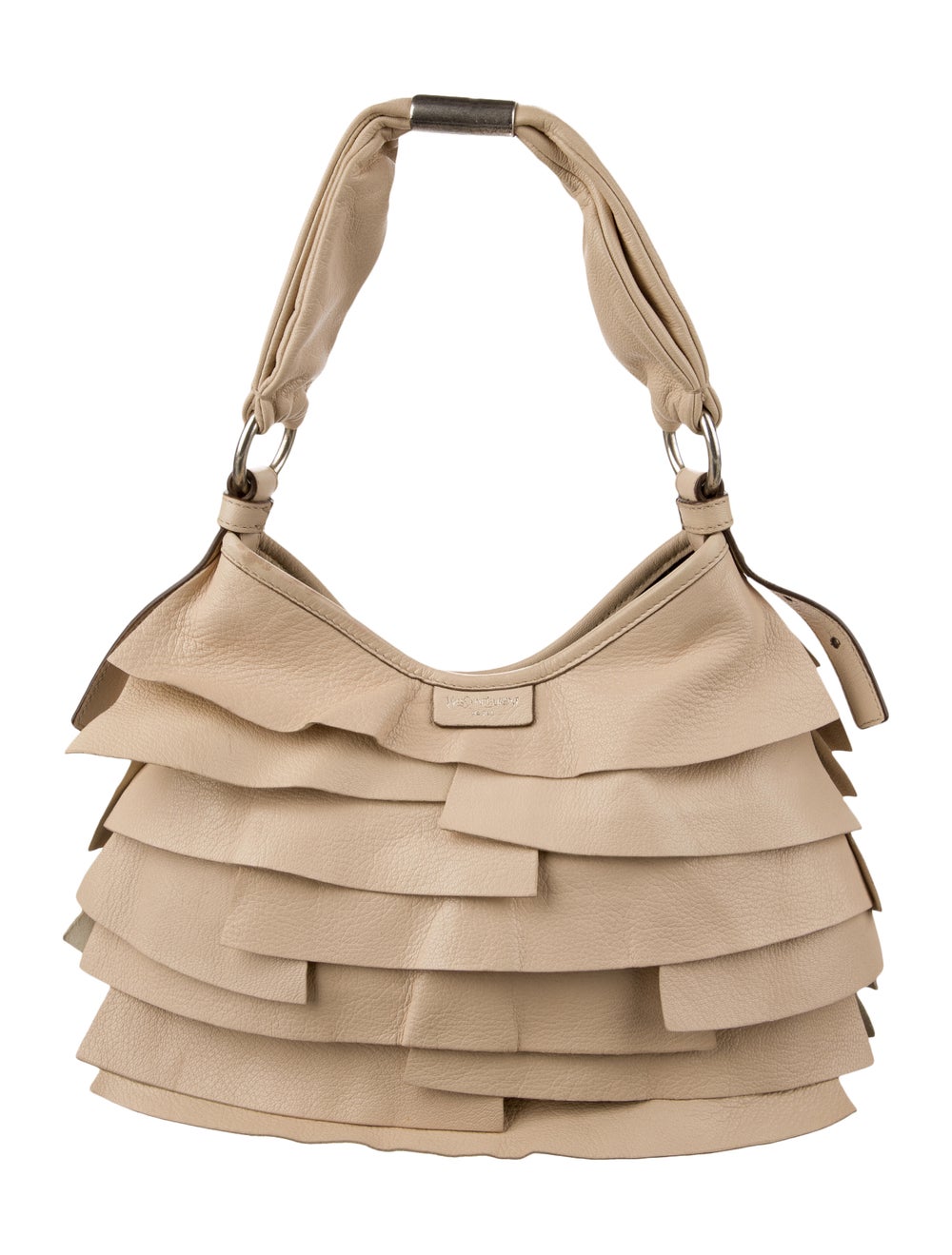 Yves Saint Laurent Ruffle St. Tropez Shoulder Bag - Neutrals Shoulder ...
