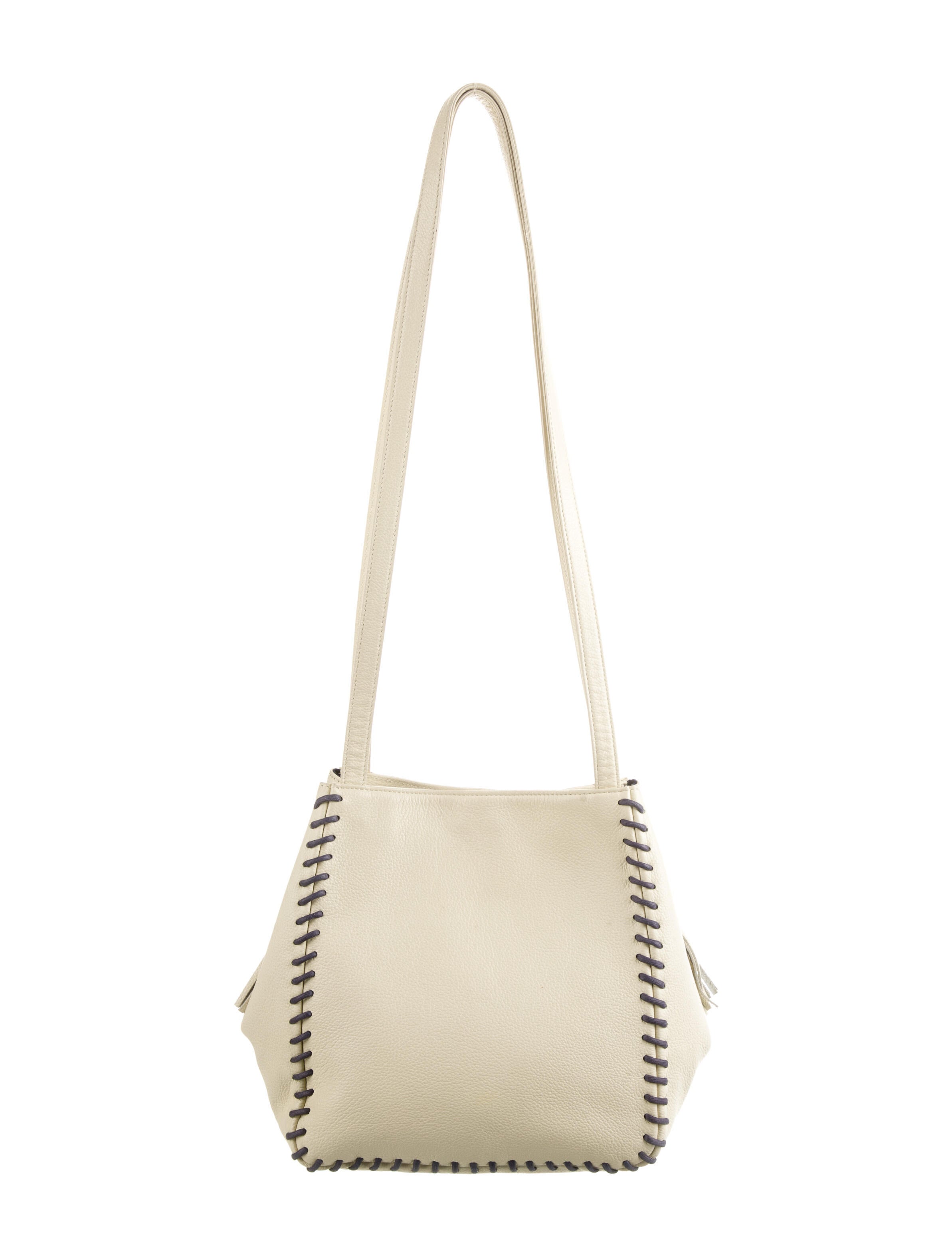 Yves Saint Laurent Leather-Accented Straw Handbag - Neutrals Shoulder ...