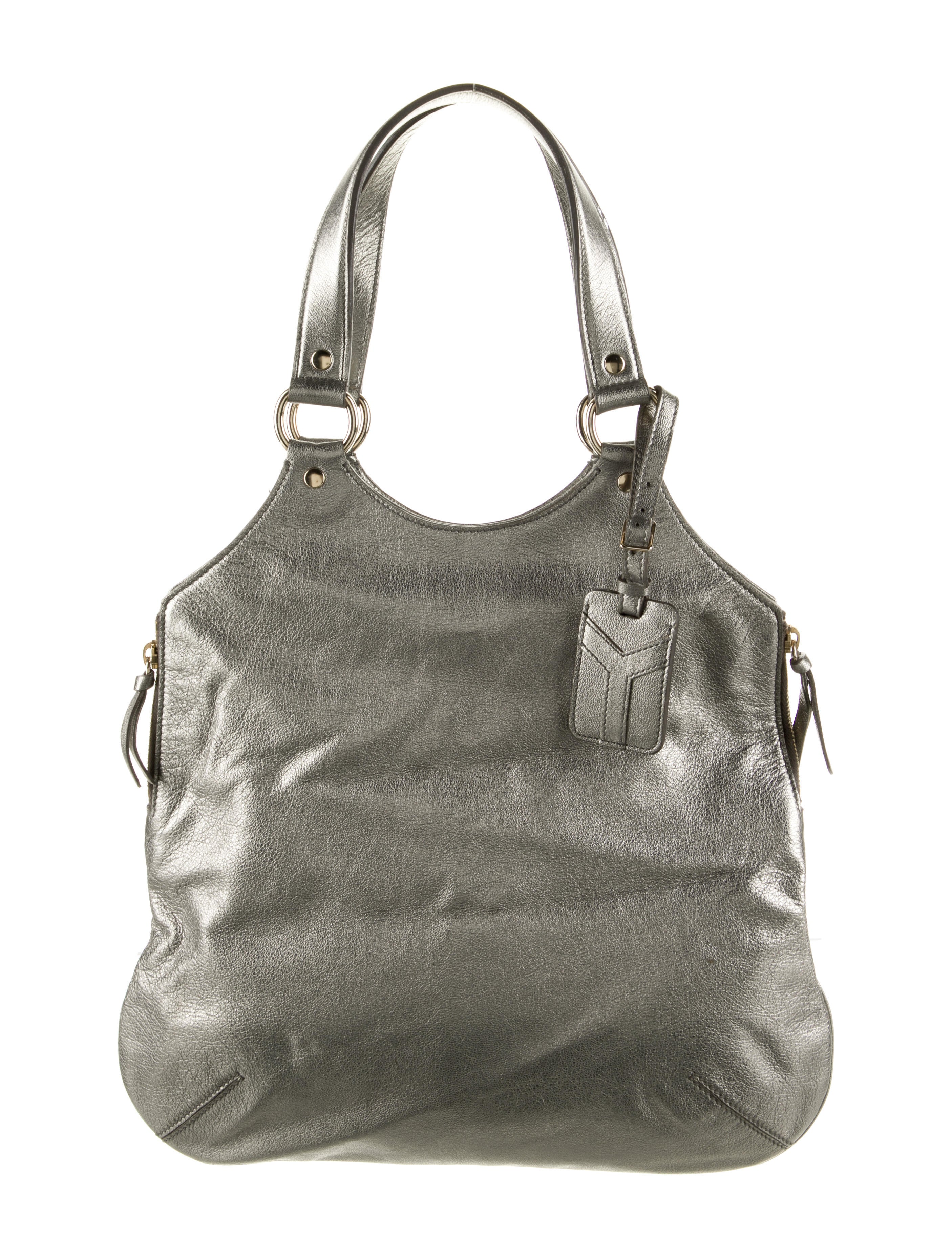 Yves Saint Laurent Metallic Leather Hande Bag - Metallic Handle Bags ...