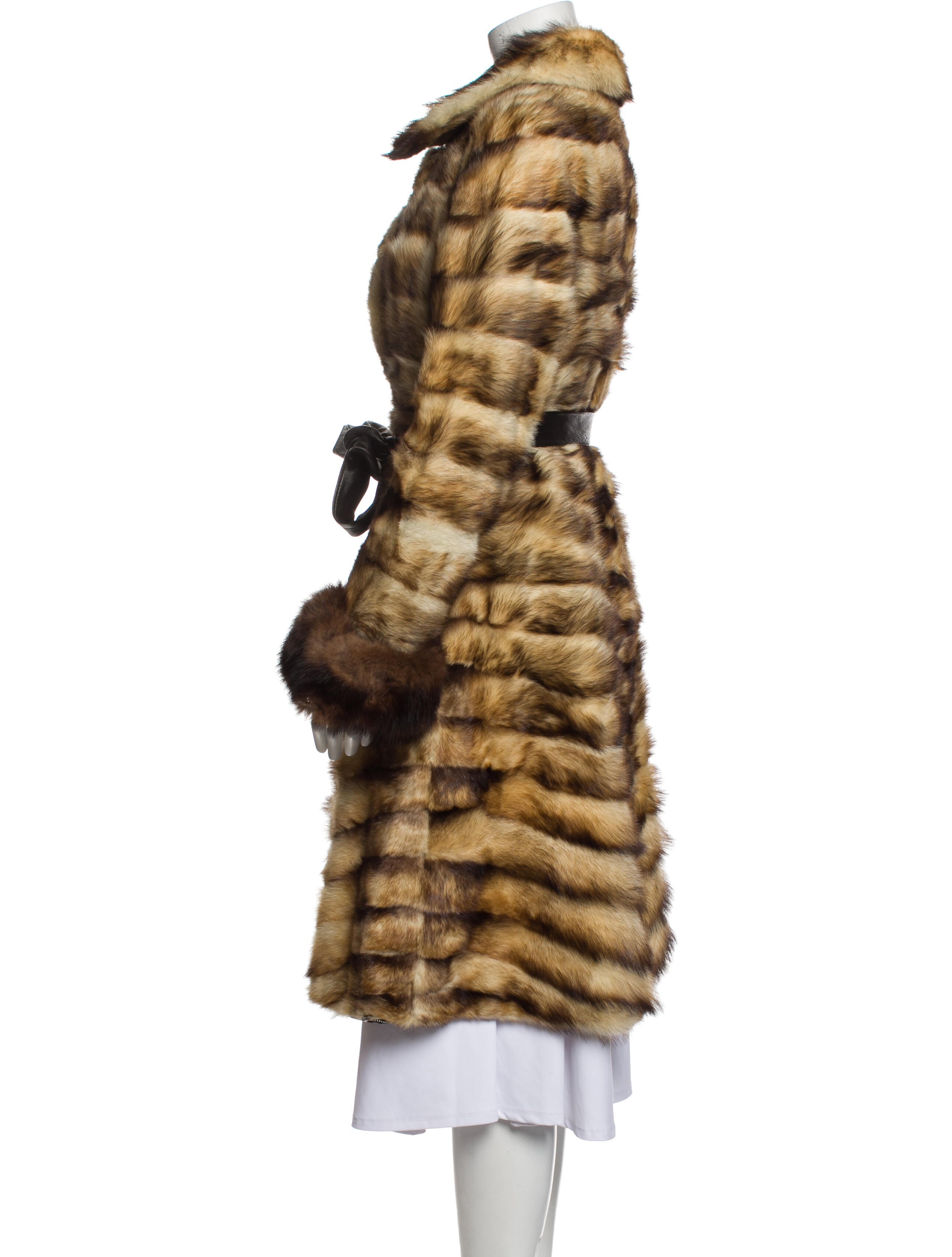 Yves Saint Laurent Animal Print Fur Coat - Neutrals Coats, Clothing ...
