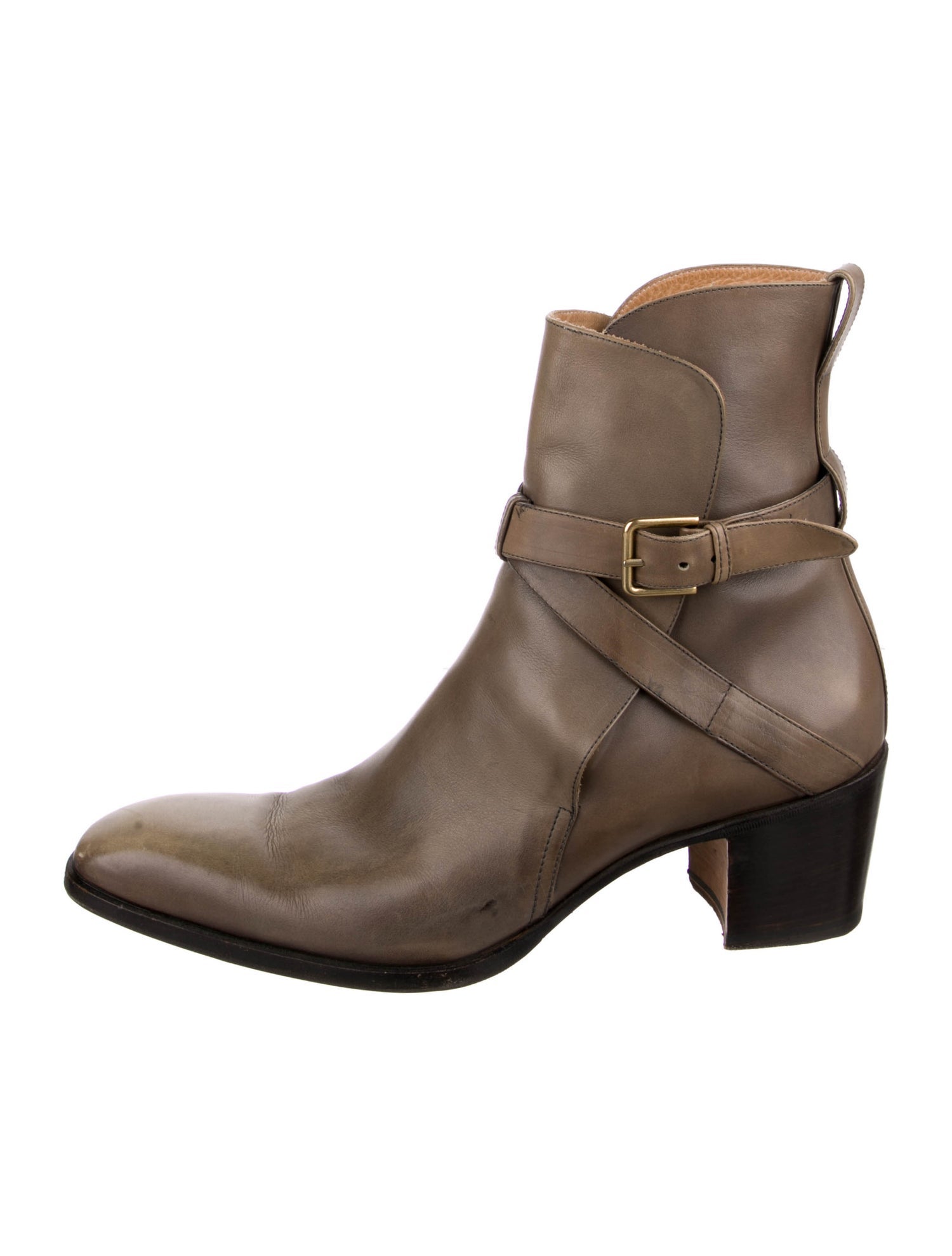 Yves Saint Laurent Suede Monk Straps - Brown Monk Straps, Shoes ...