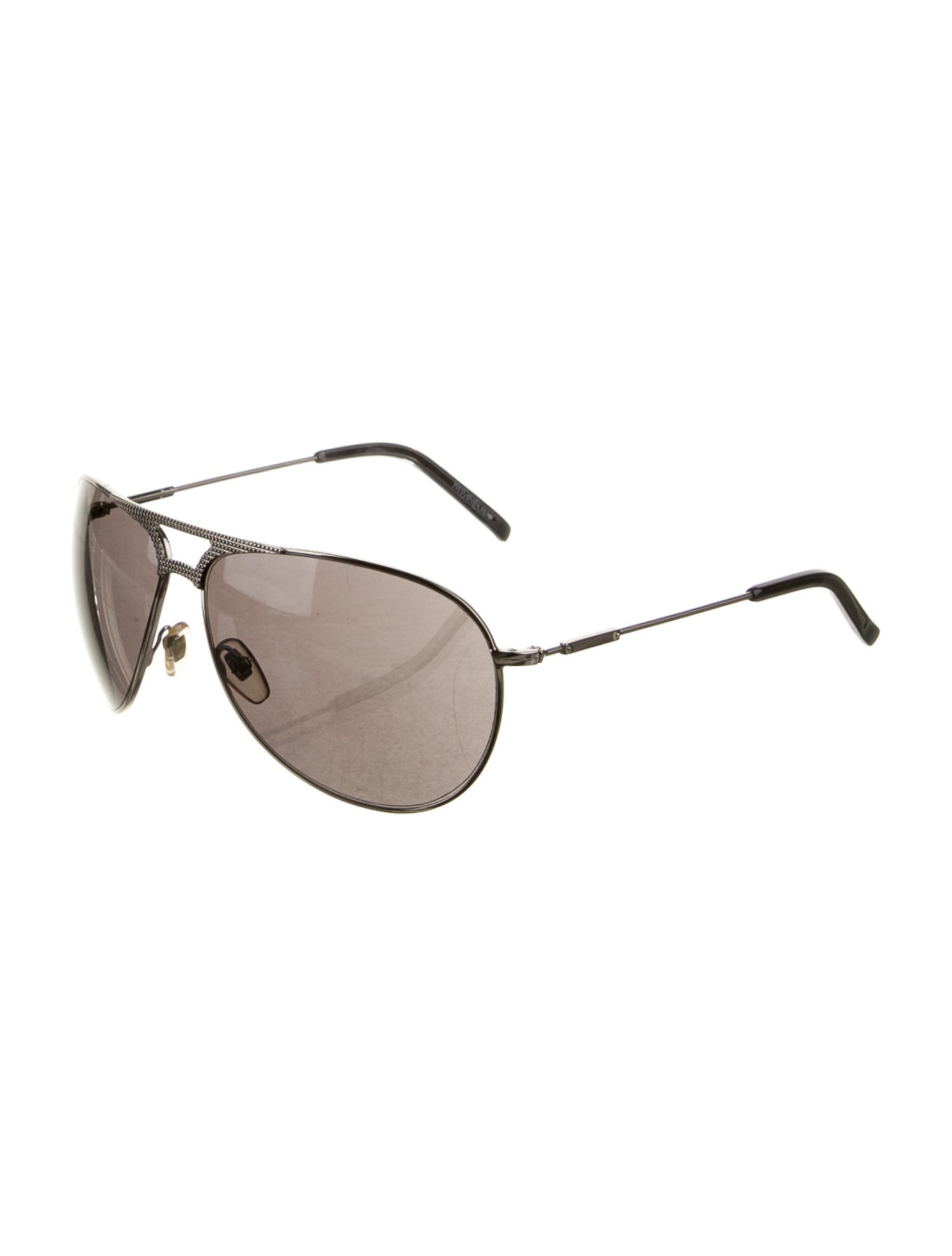 Yves Saint Laurent Aviator Tinted Sunglasses - Silver Sunglasses ...