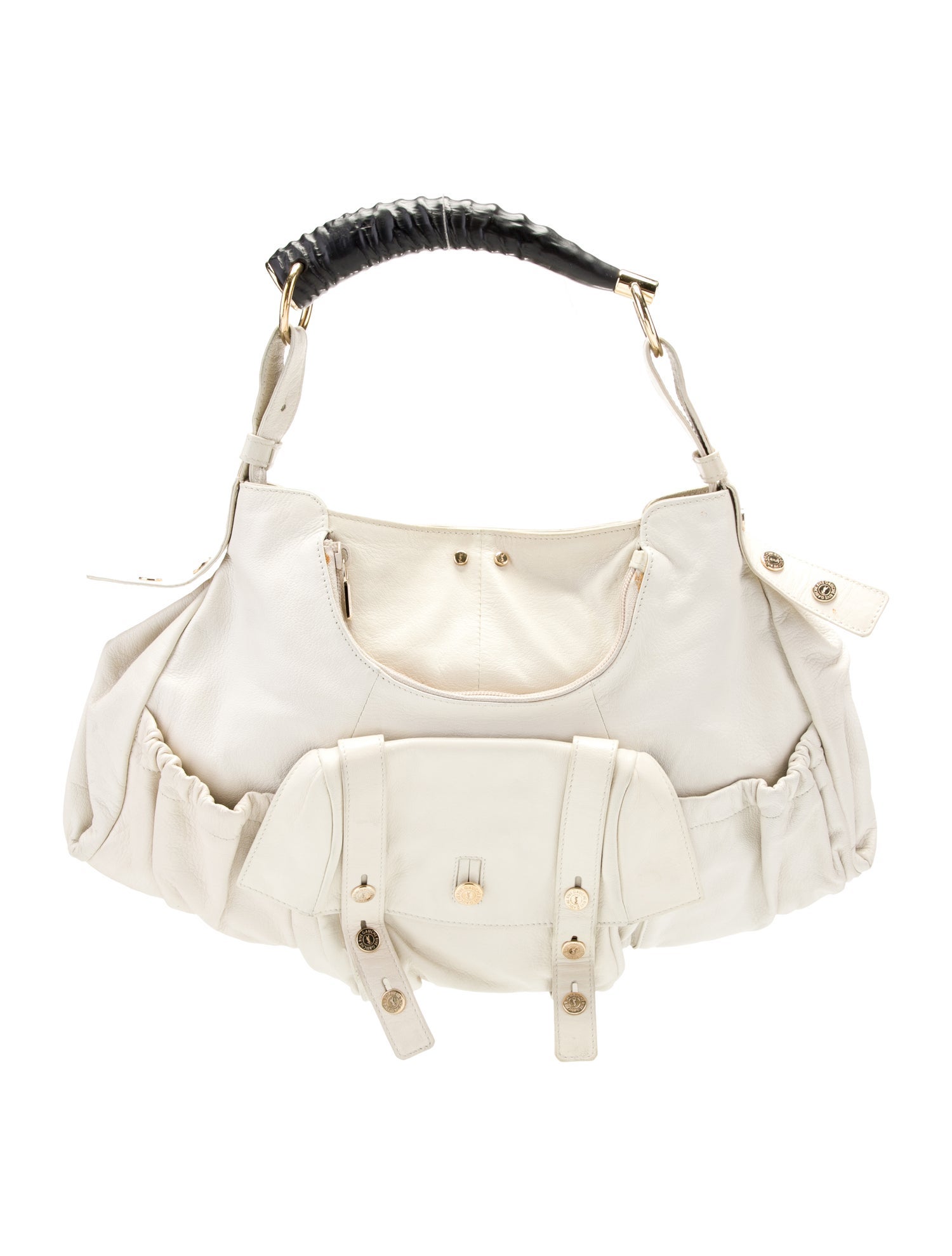 Yves Saint Laurent Horn Mala Mala Leather Bag - Neutrals Hobos ...