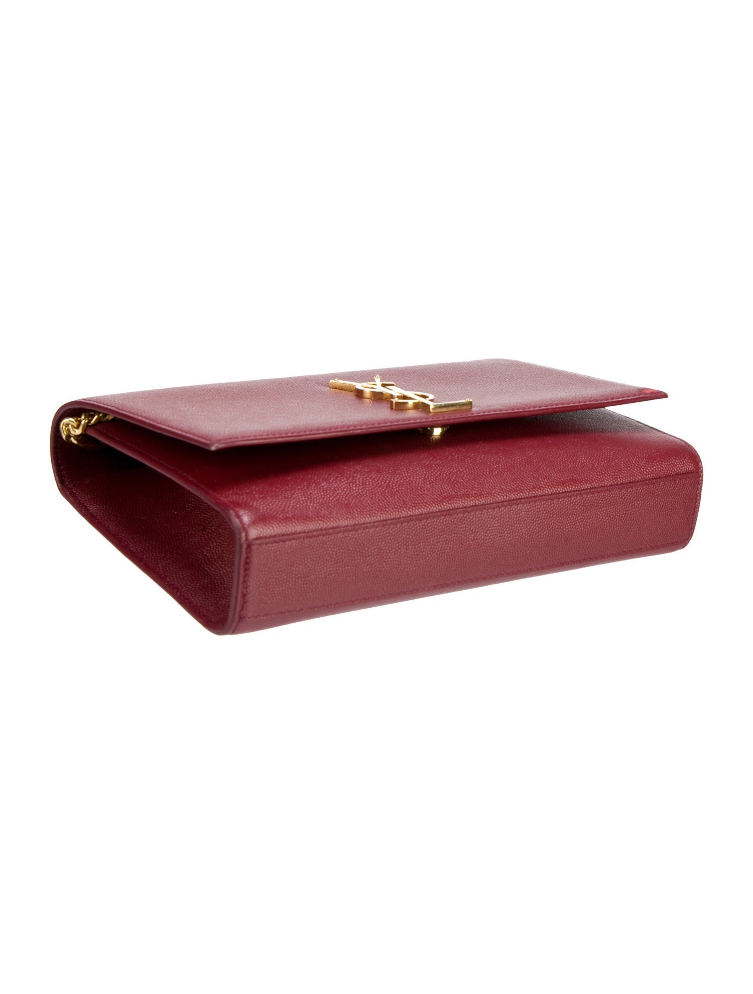 Saint Laurent Medium Monogram Kate Shoulder Bag - Burgundy Crossbody ...