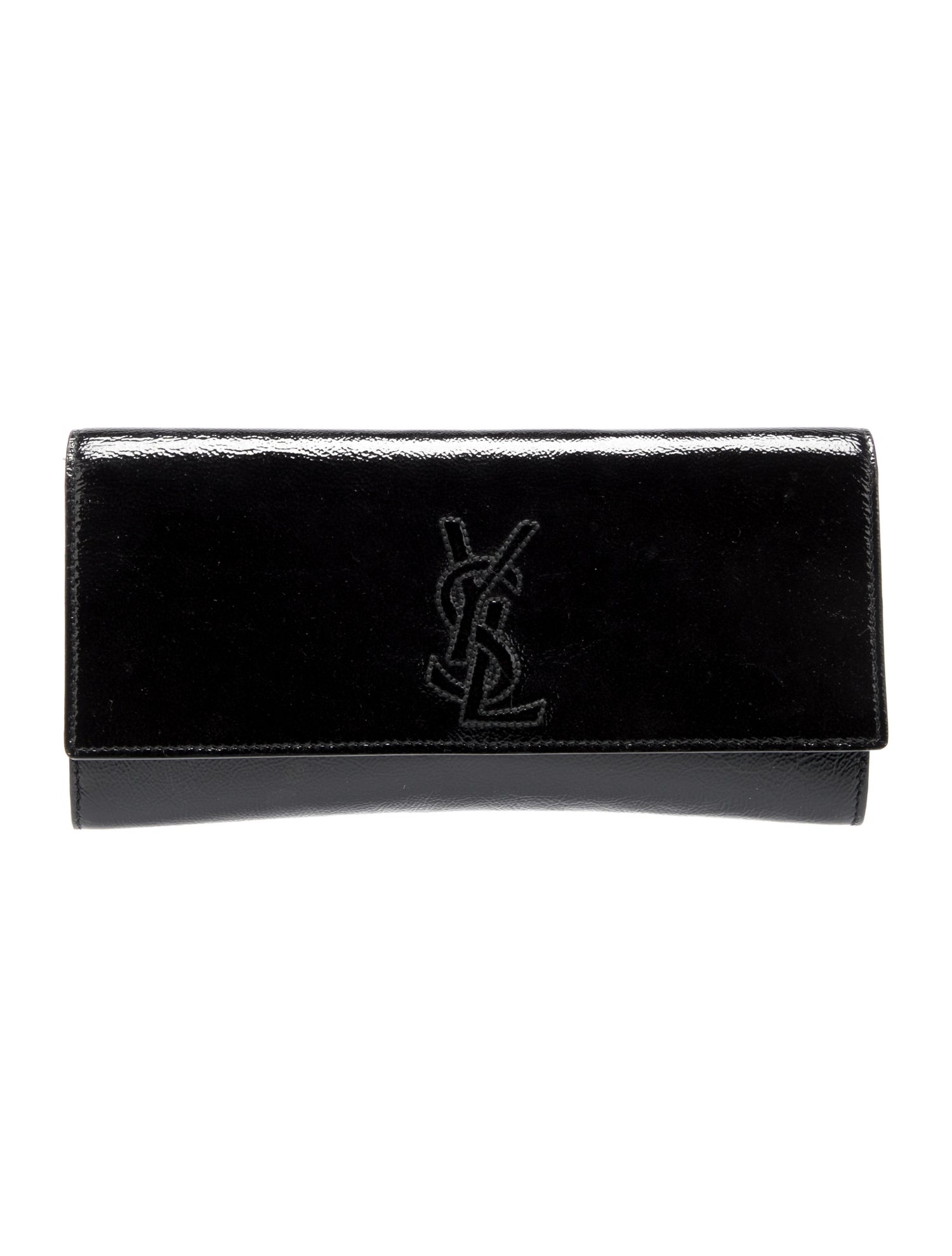 Yves Saint Laurent Monogram Clutch - Black Clutches, Handbags ...