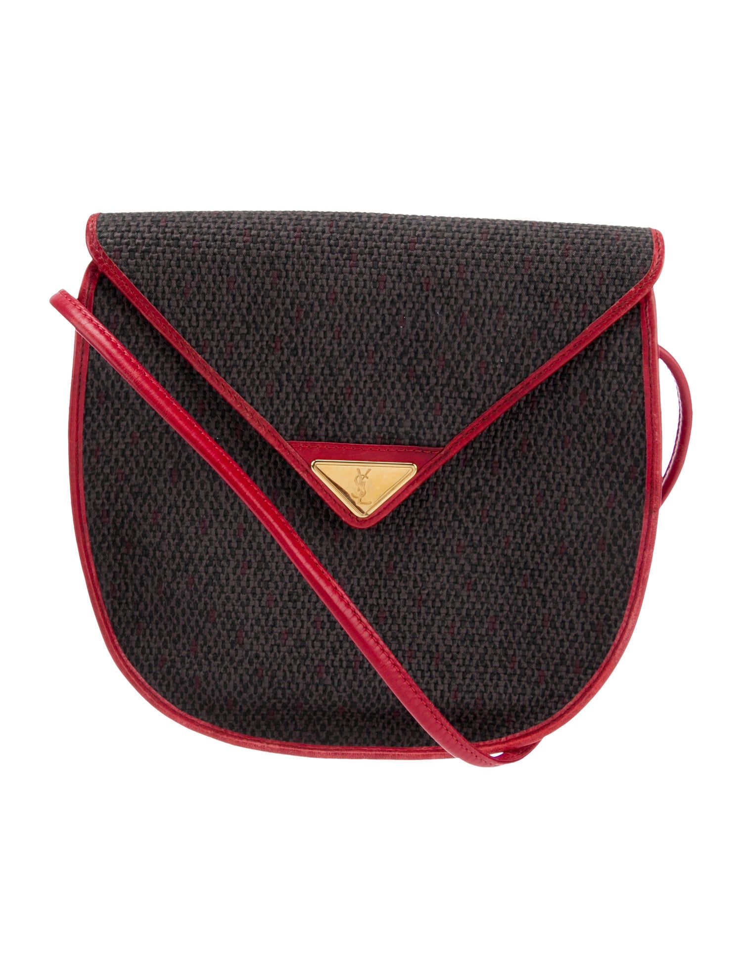 Yves Saint Laurent Monogram Leather-Trimmed Crossbody Bag - Black ...