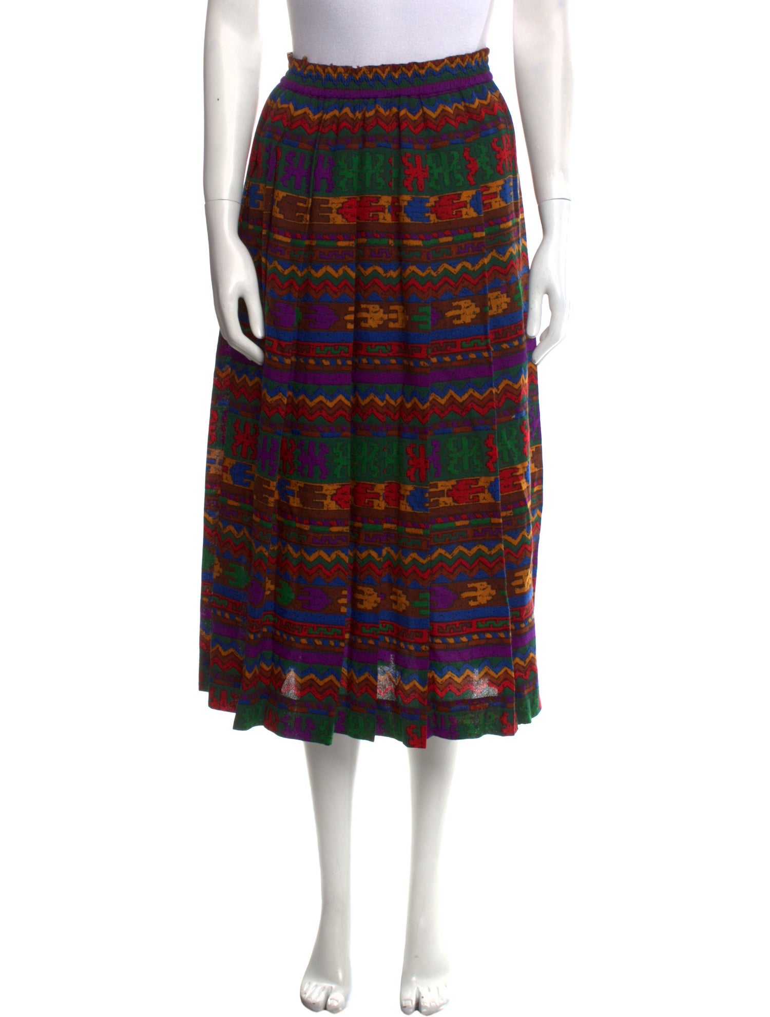 Yves Saint Laurent variation Midi Length Skirt - Blue Skirts, Clothing ...