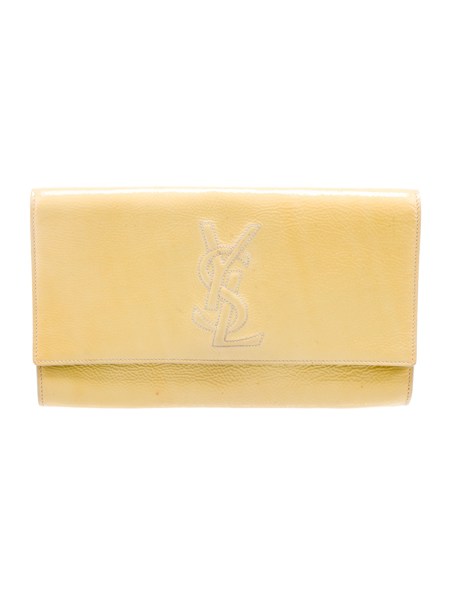 Yves Saint Laurent leather clutch bag - Pink Clutches, Handbags ...