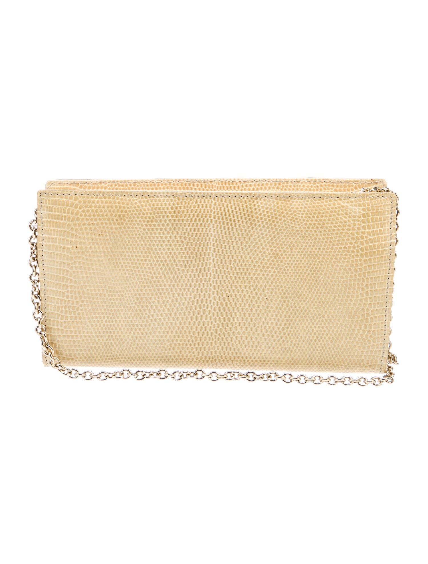 Yves Saint Laurent Rive Gauche Lizard Chain-Link Shoulder Bag ...