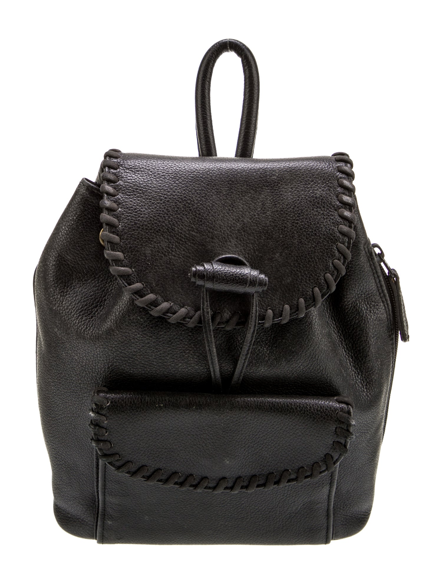 Yves Saint Laurent Leather Backpack - Black Backpacks, Handbags ...