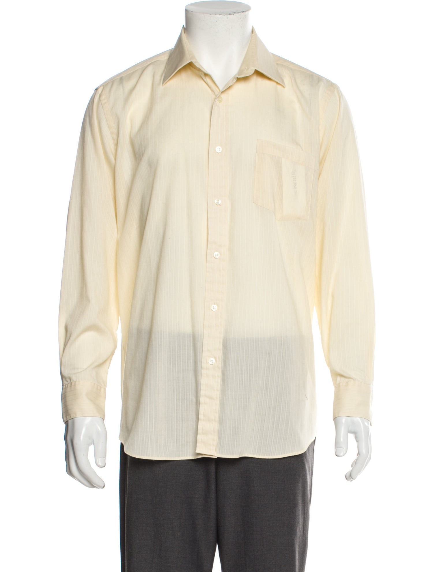 Yves Saint Laurent Long Sleeve Dress Shirt - Yellow Dress Shirts ...