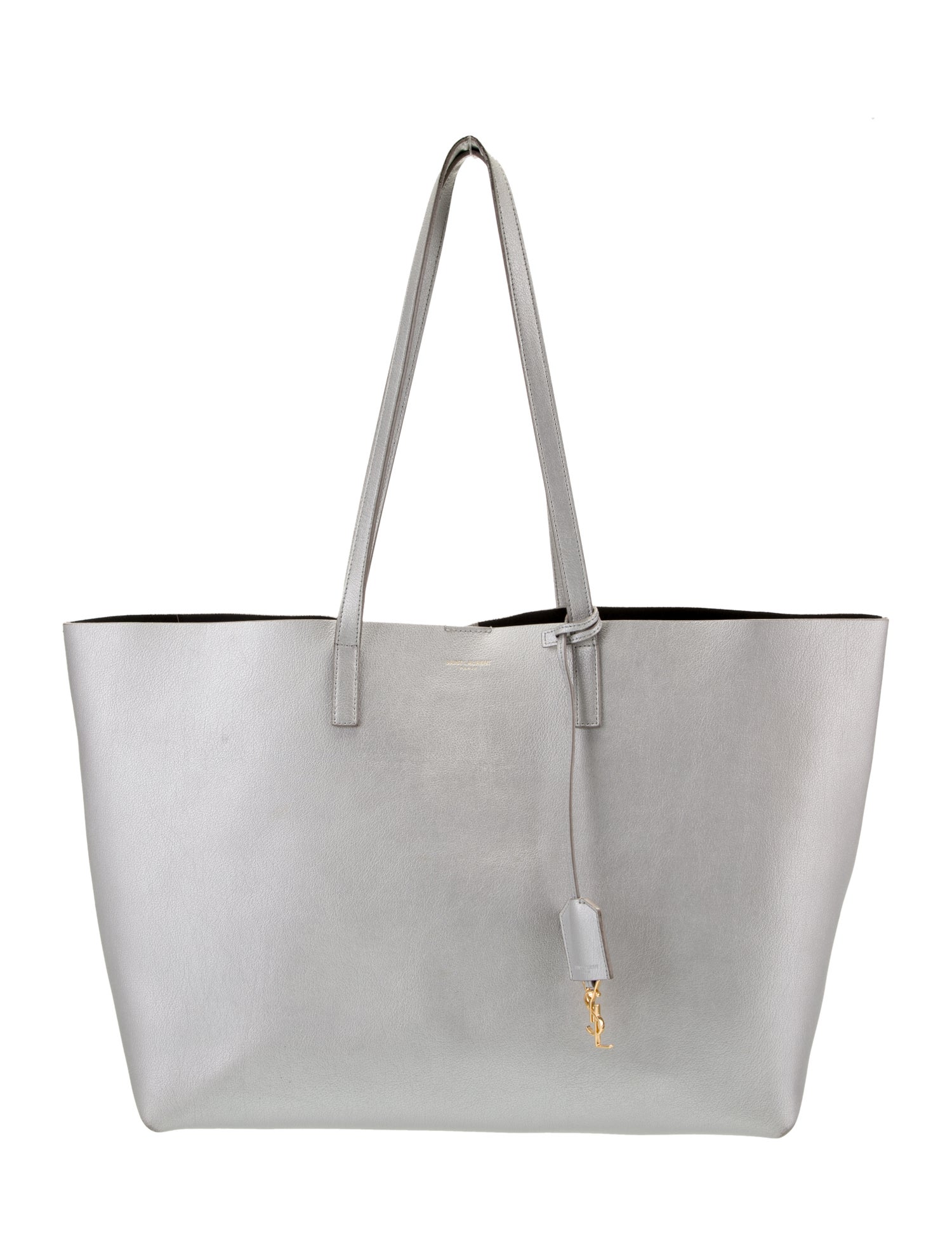 Saint Laurent Leather Tote - Silver Totes, Handbags - YVE236022 | The ...