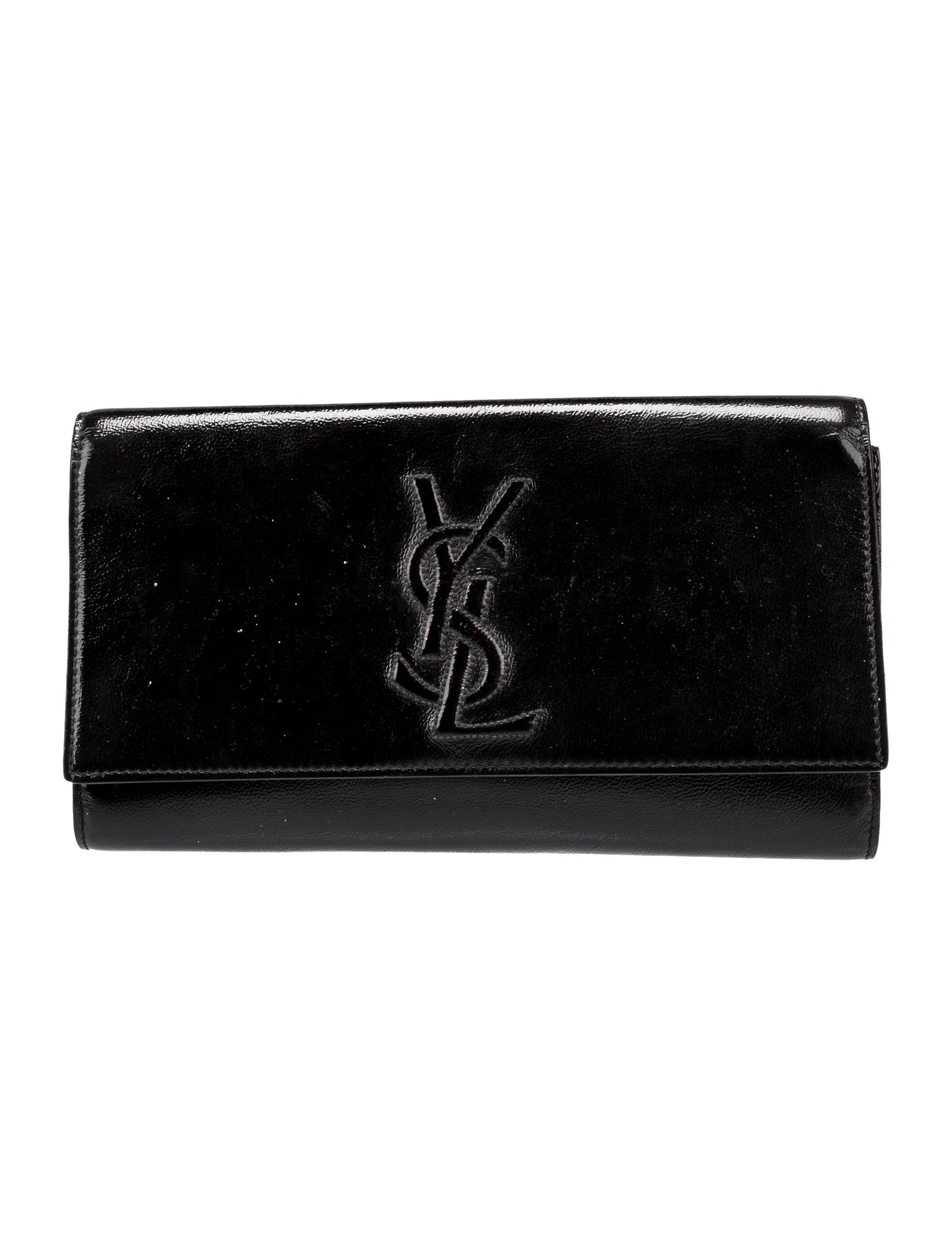 Yves Saint Laurent Patent Leather Clutch - Brown Clutches, Handbags ...