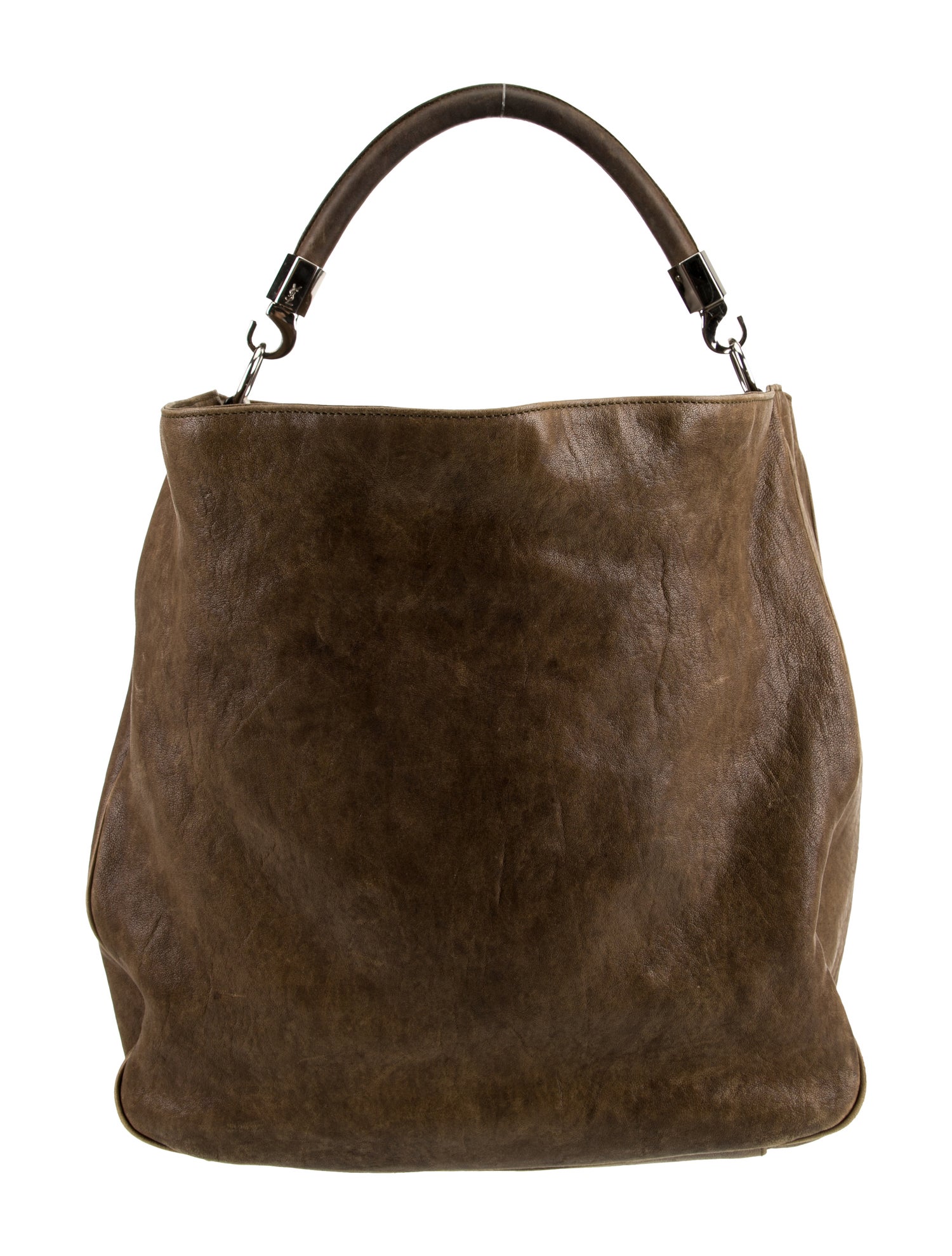 Yves Saint Laurent Rive Gauche Leather Shoulder Bag - Brown Shoulder ...