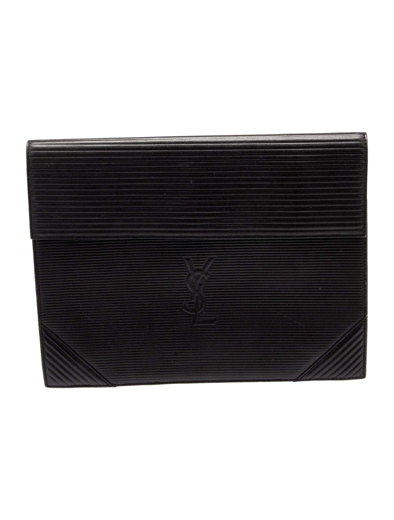 Yves Saint Laurent Signature Portfolio - Black Clutches, Handbags ...