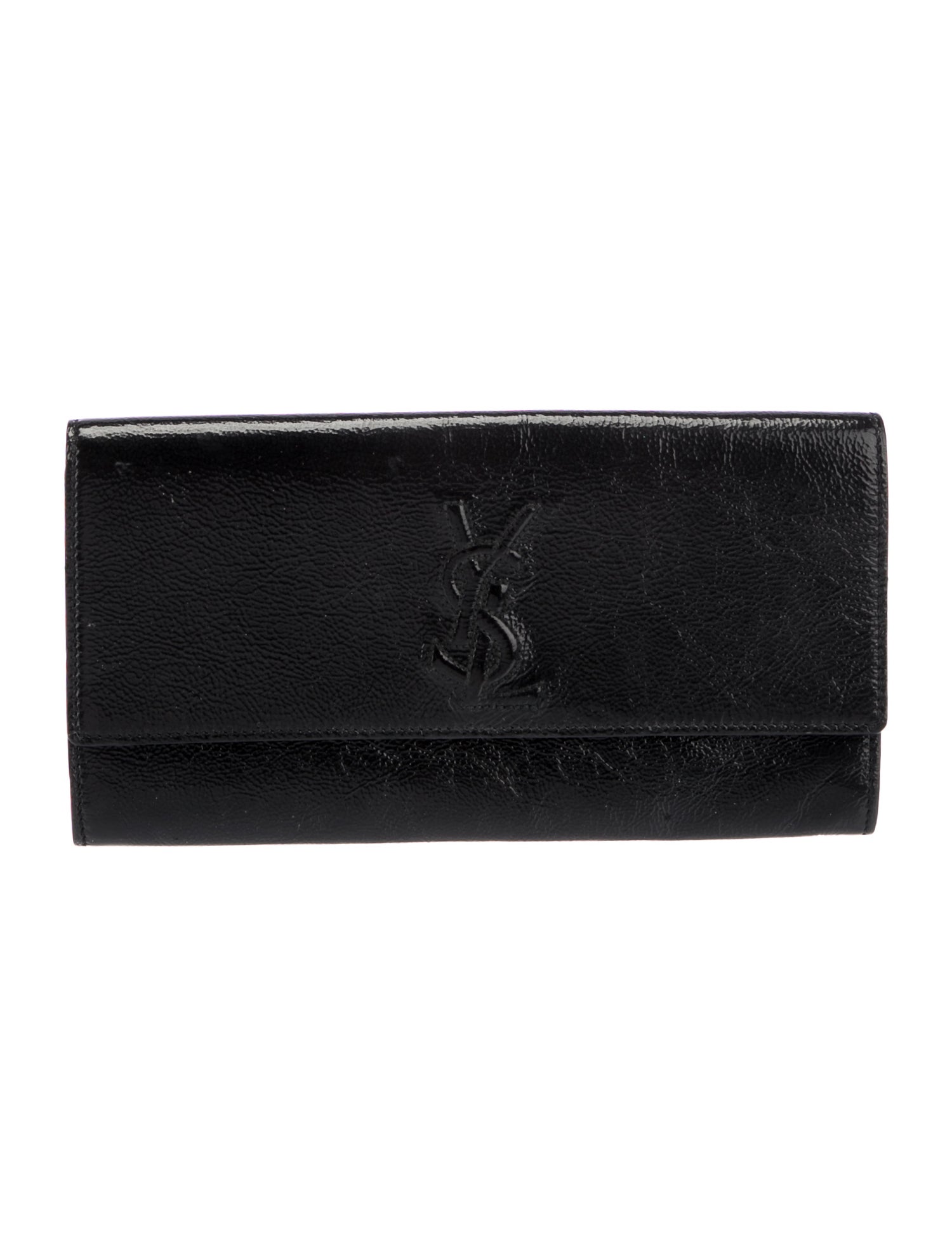 Yves Saint Laurent Patent Leather Clutch - Black Clutches, Handbags ...