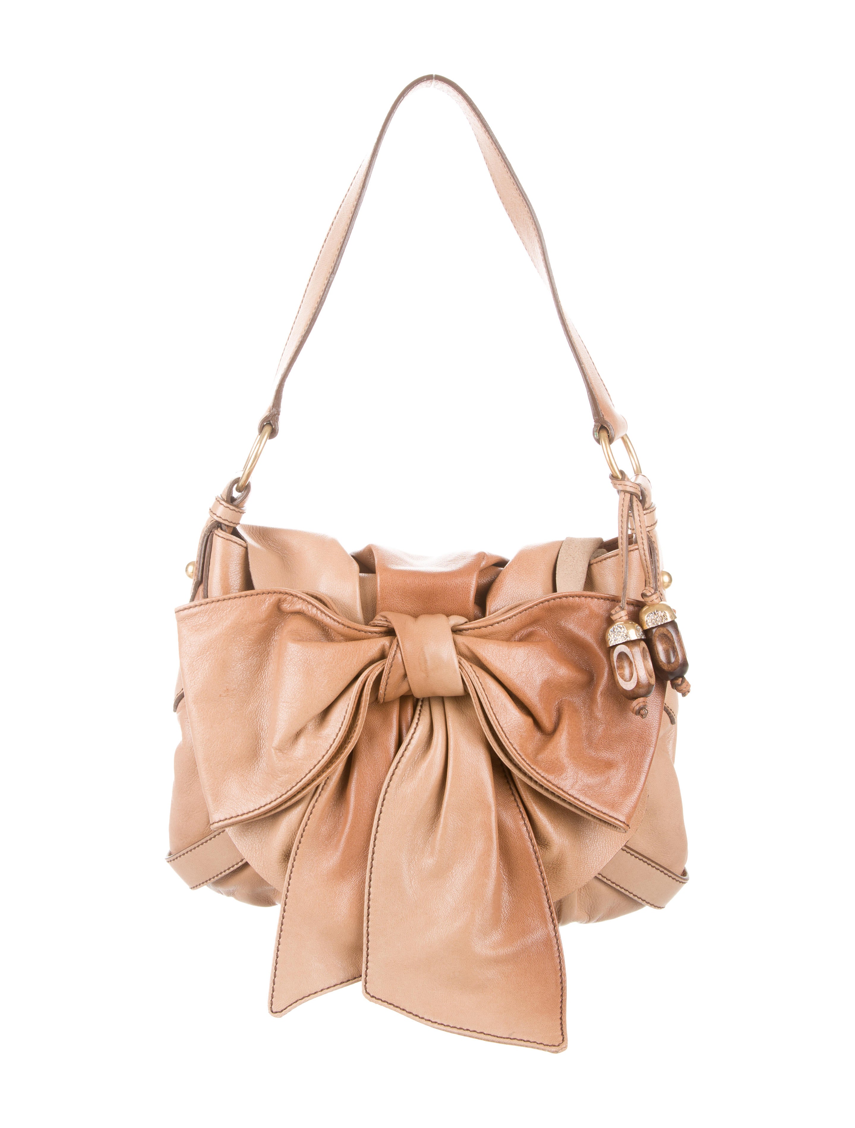 Yves Saint Laurent Bow-Embellished Sac Bow Bag - Brown Shoulder Bags ...