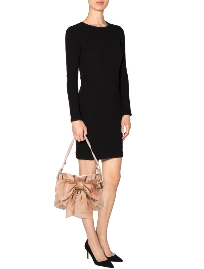 Yves Saint Laurent Bow-Embellished Sac Bow Bag - Brown Shoulder Bags ...