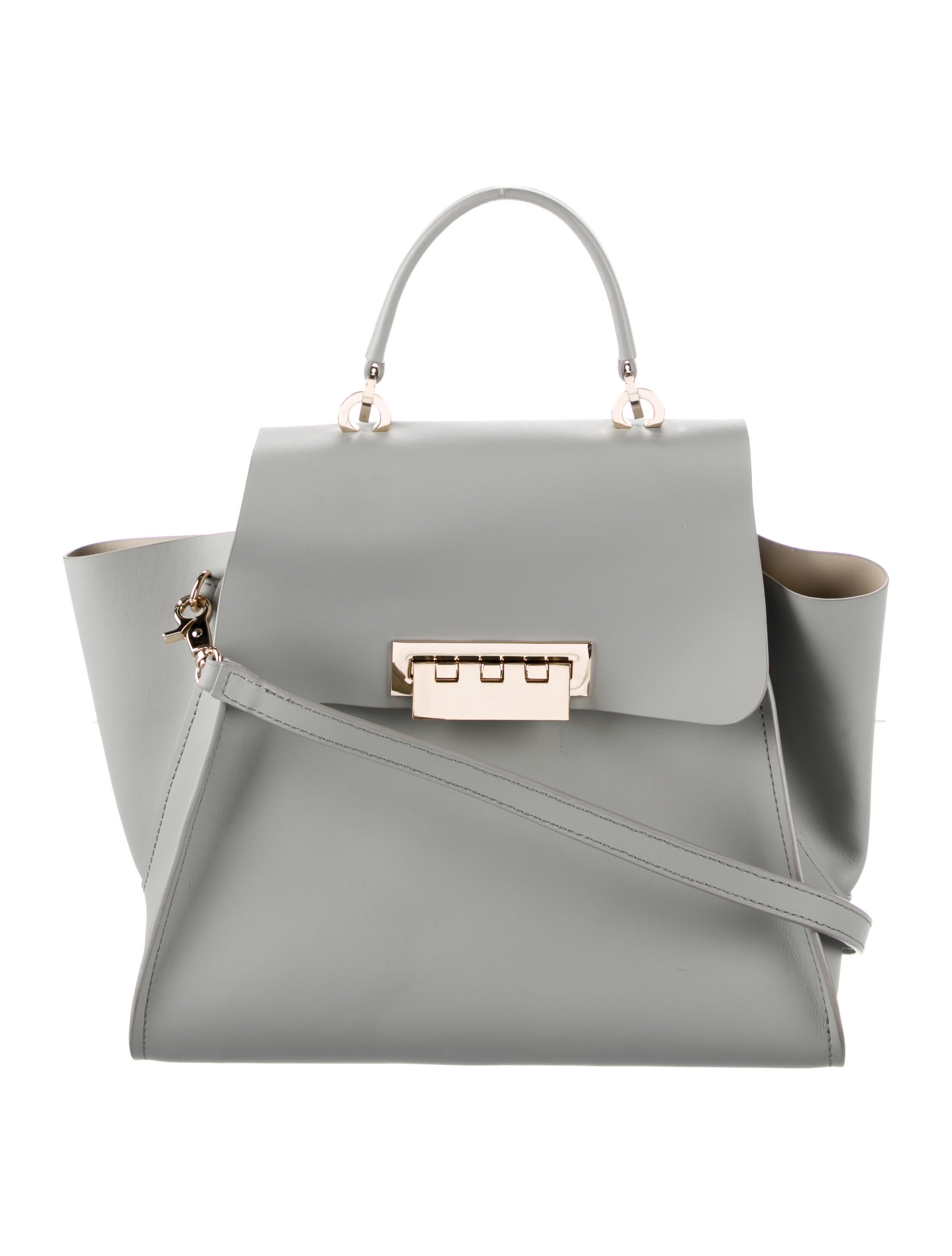 Zac Posen Leather Handle Bag - Grey Handle Bags, Handbags - ZAC41909 ...