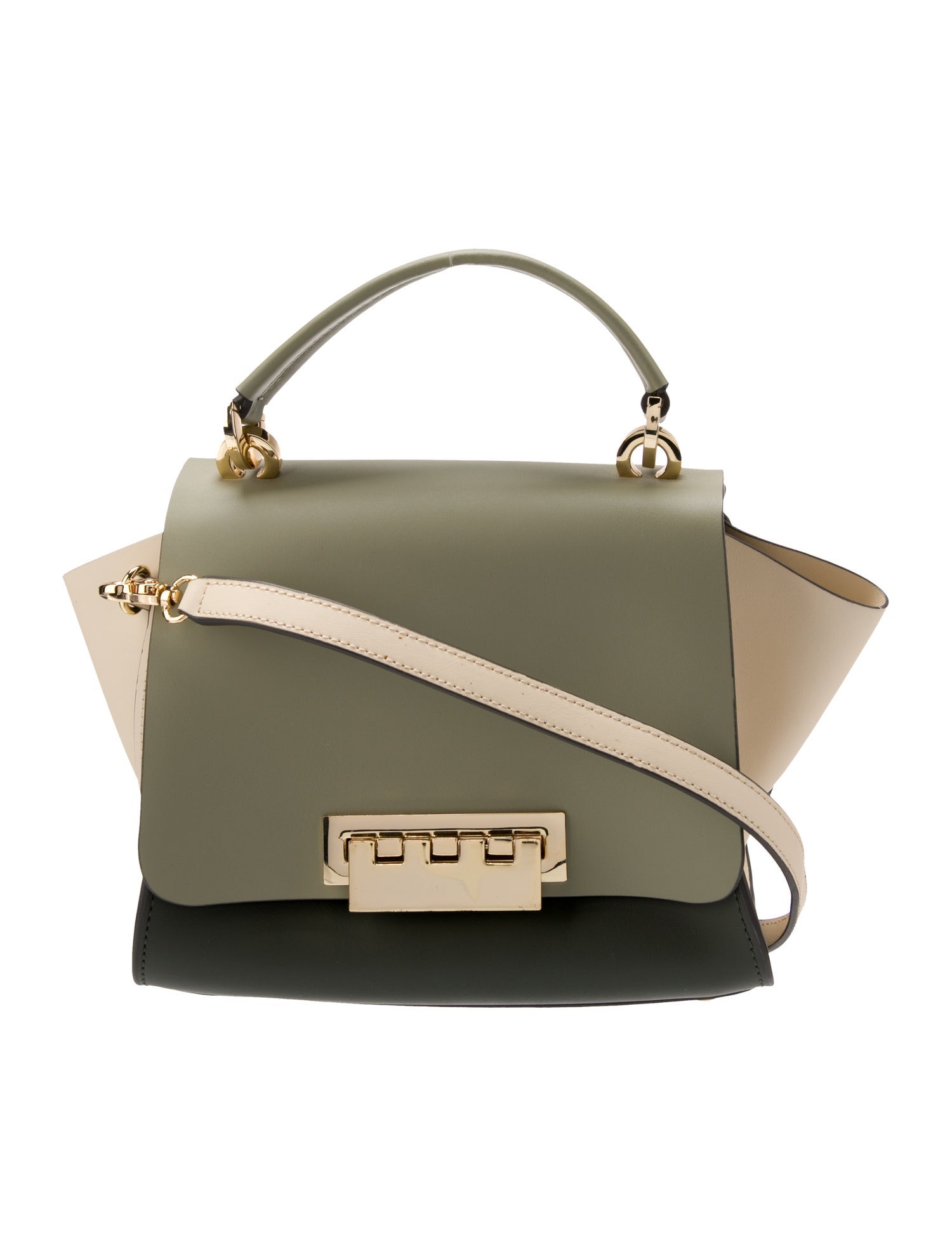 Zac Posen Leather Top Handle Bag - Green Handle Bags, Handbags ...