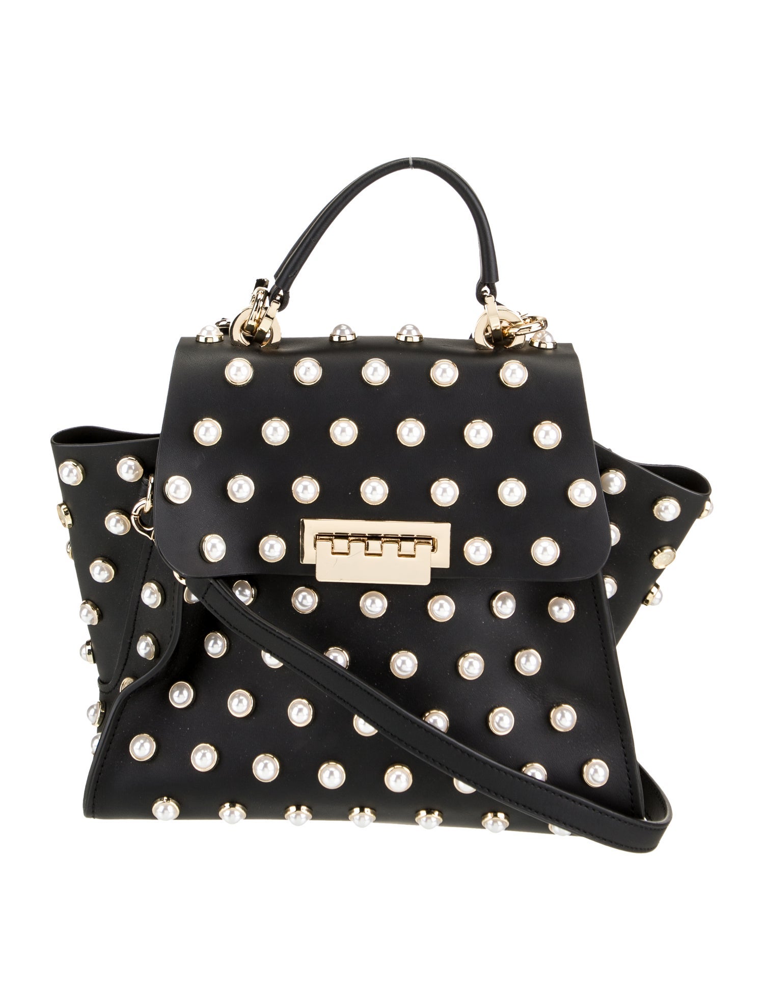 Zac Posen Faux Pearl Top Handle Bag - Black Backpacks, Handbags ...