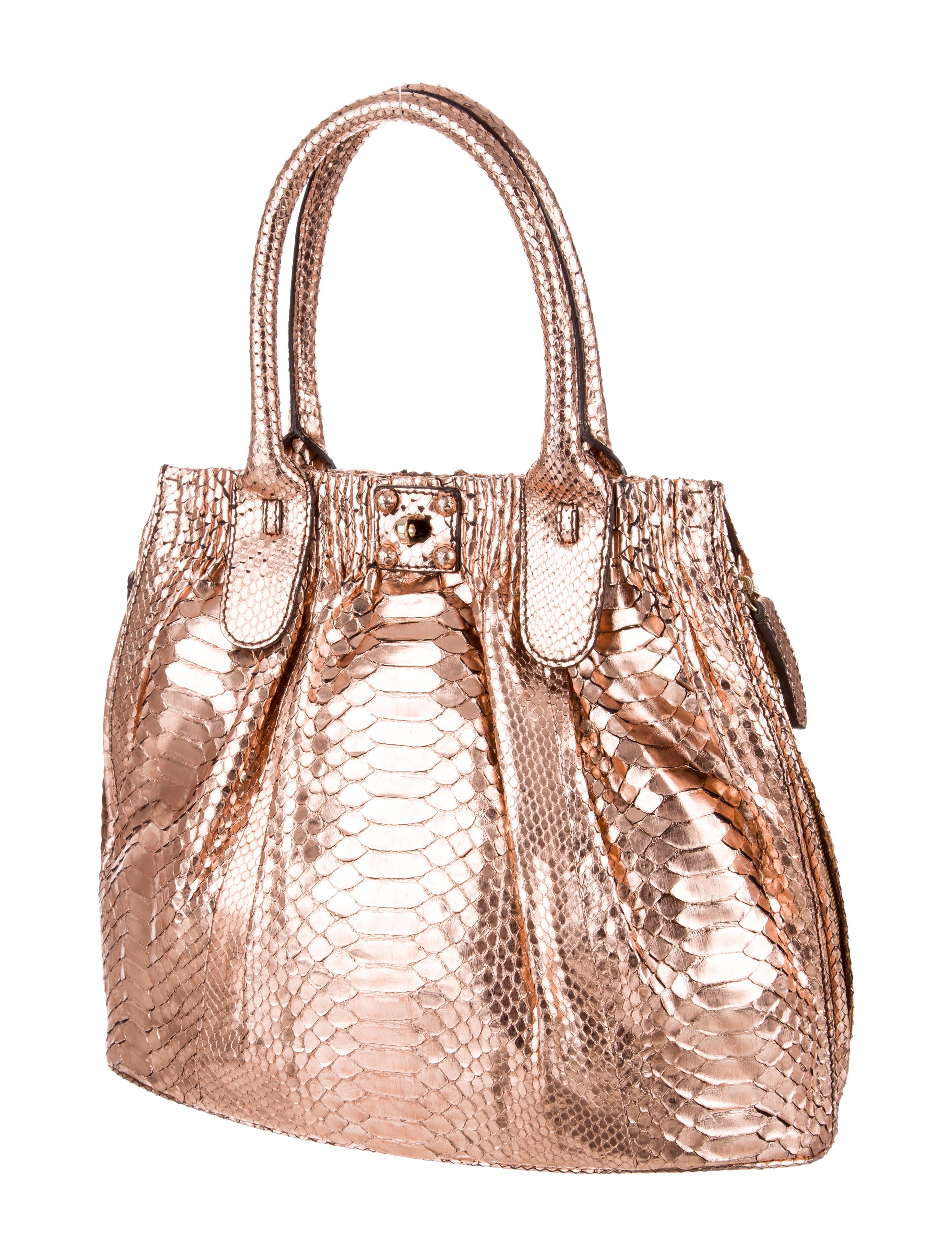 Zagliani Metallic Python Puffy Bag - Handbags - ZAG20081 | The RealReal