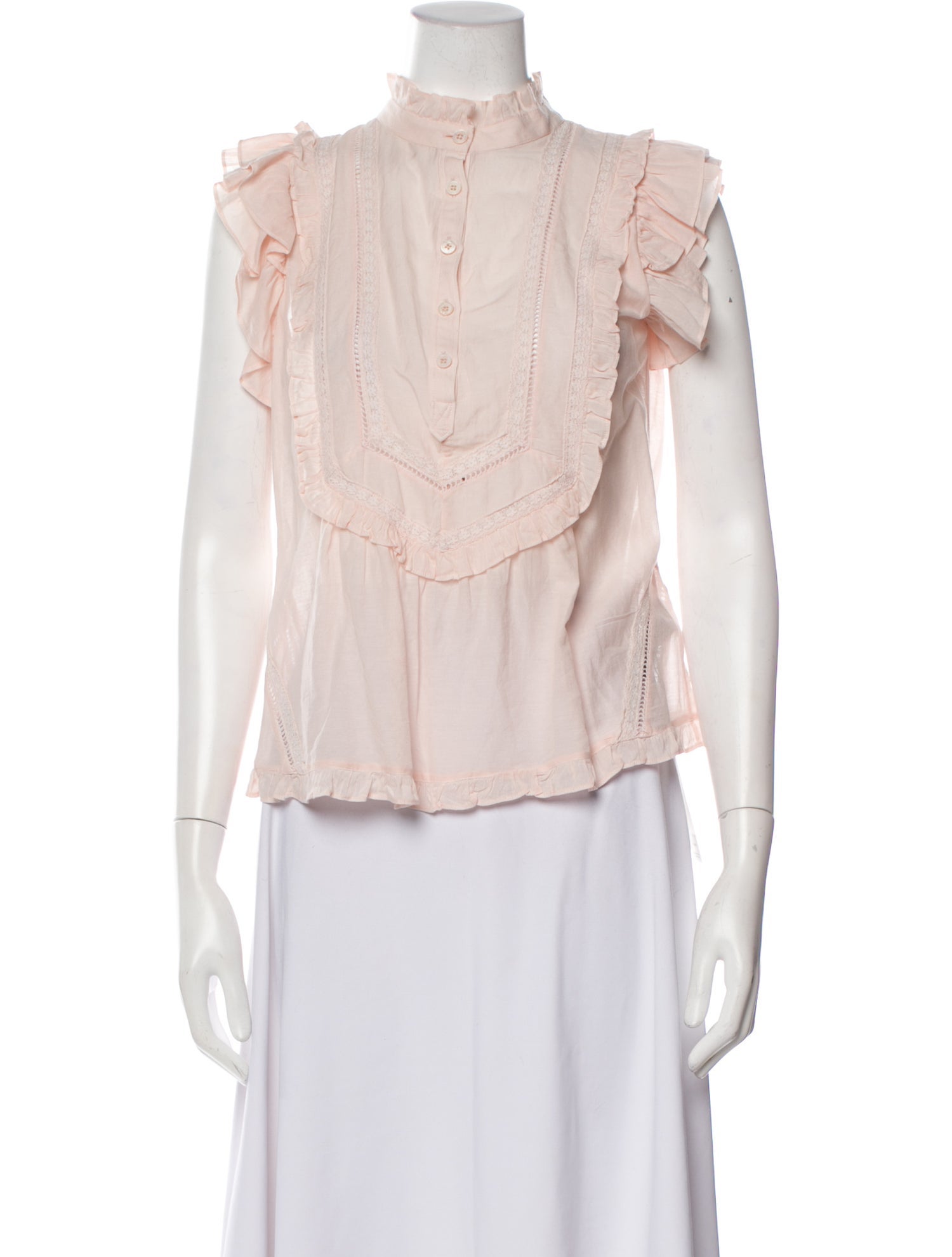 See by Chloé Crew Neck Long Sleeve Blouse - Pink Tops, Clothing ...