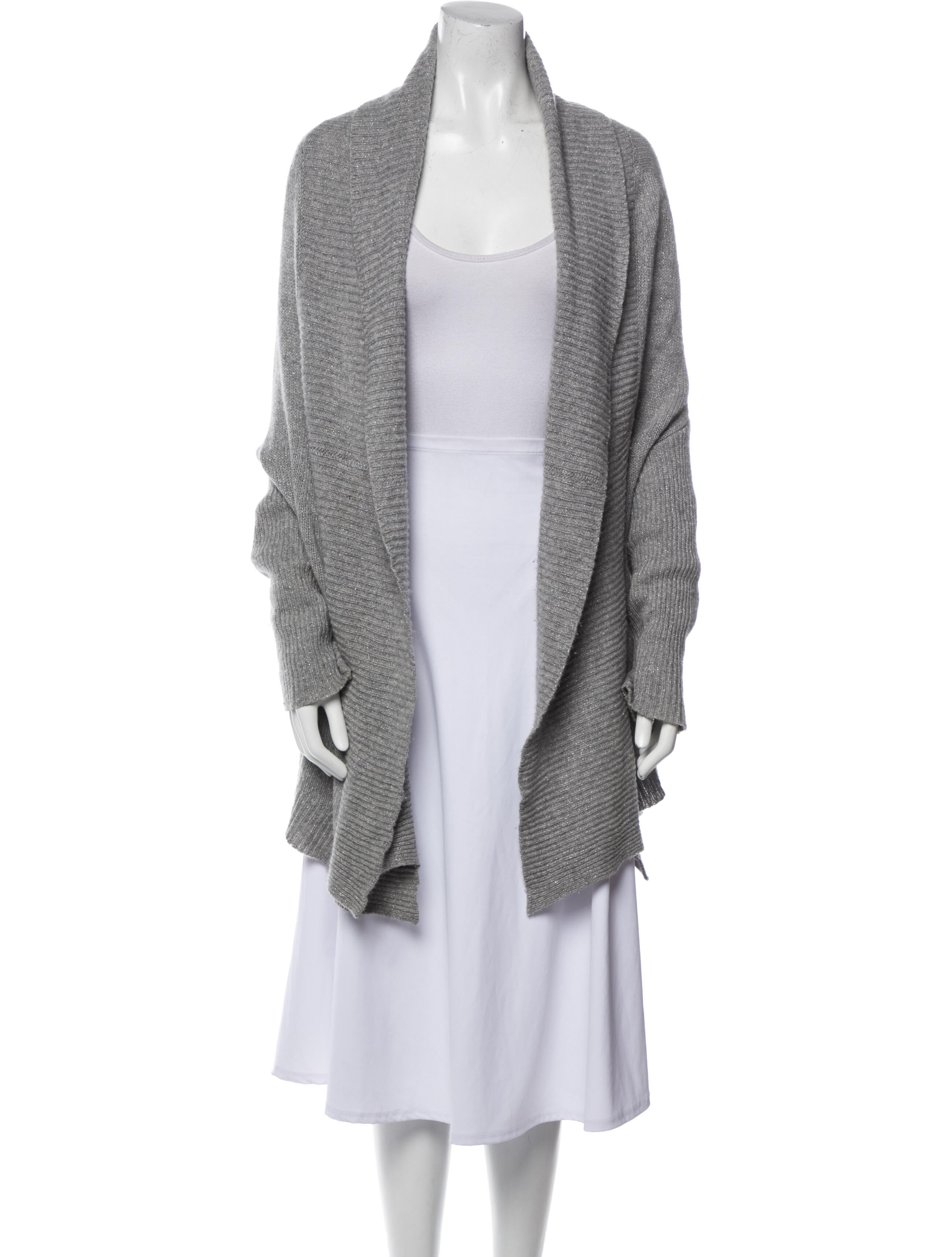 Zadig & Voltaire Cashmere Open Front Sweater - Grey Knitwear, Clothing ...