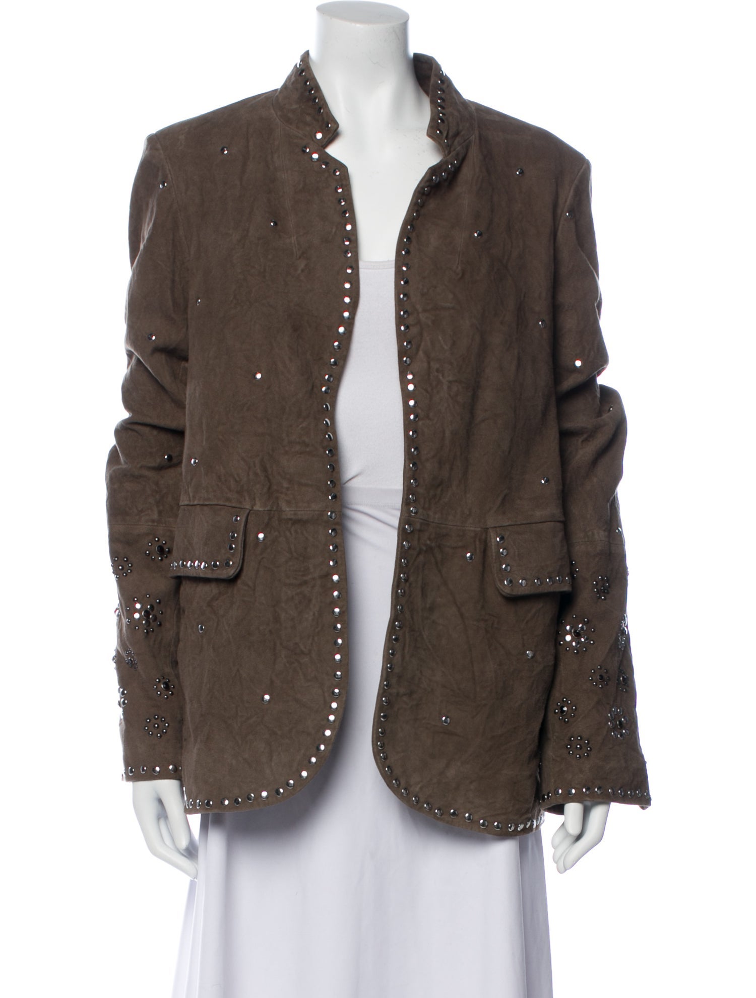 Zadig & Voltaire Goat Leather Blazer - Neutrals Jackets, Clothing ...