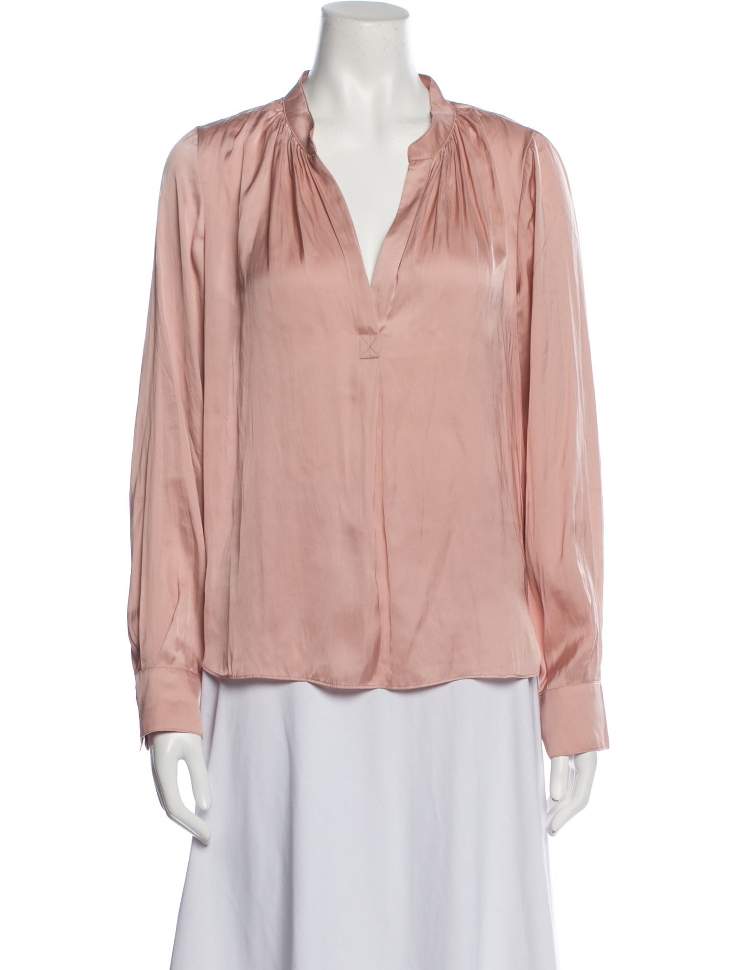 Zadig & Voltaire V-Neck Long Sleeve Blouse w/ Tags - Pink Tops ...