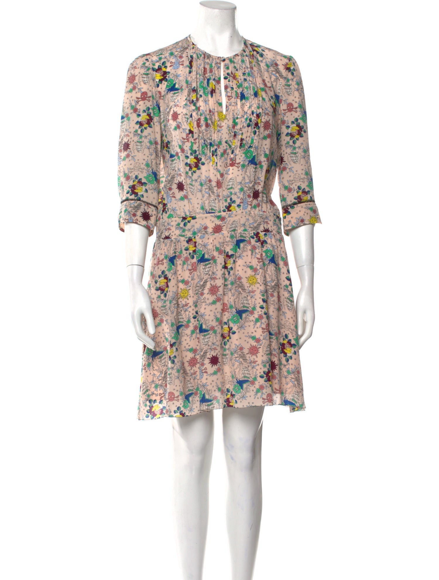 Beulah Floral Print Mini Dress w/ Tags - Blue Dresses, Clothing ...