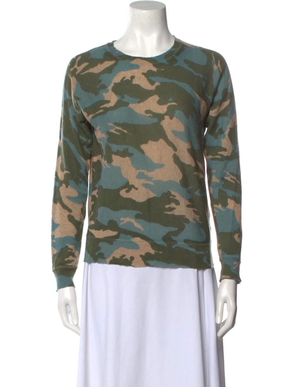 Zadig & Voltaire Cashmere Sweater Green Printed Distr… - Gem