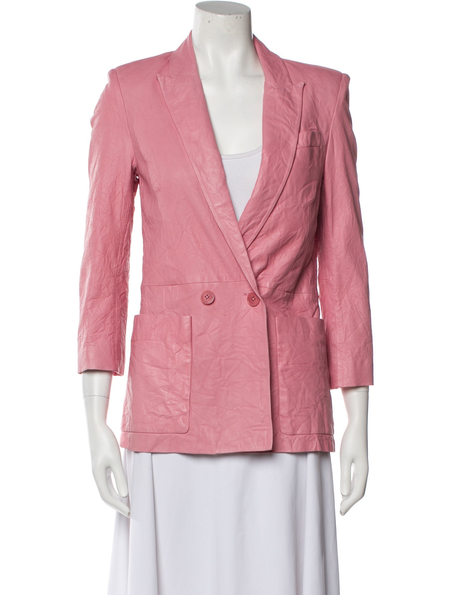 Zadig & Voltaire Lamb Leather Blazer - Pink Jackets, Clothing ...