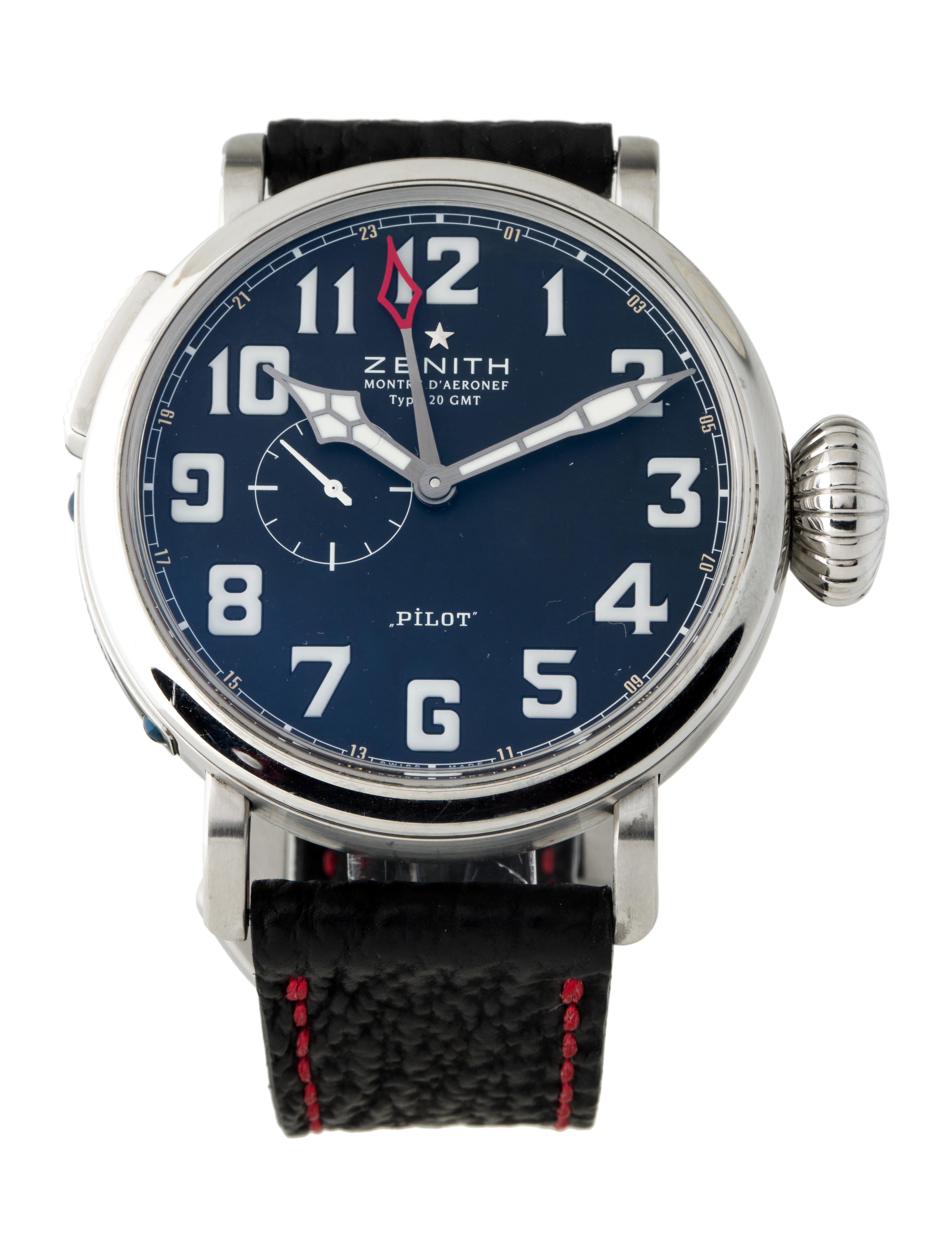 Zenith Pilot Montre d'Aeronef Type 20 GMT Watch - 03.2430.693/21.C723 ...