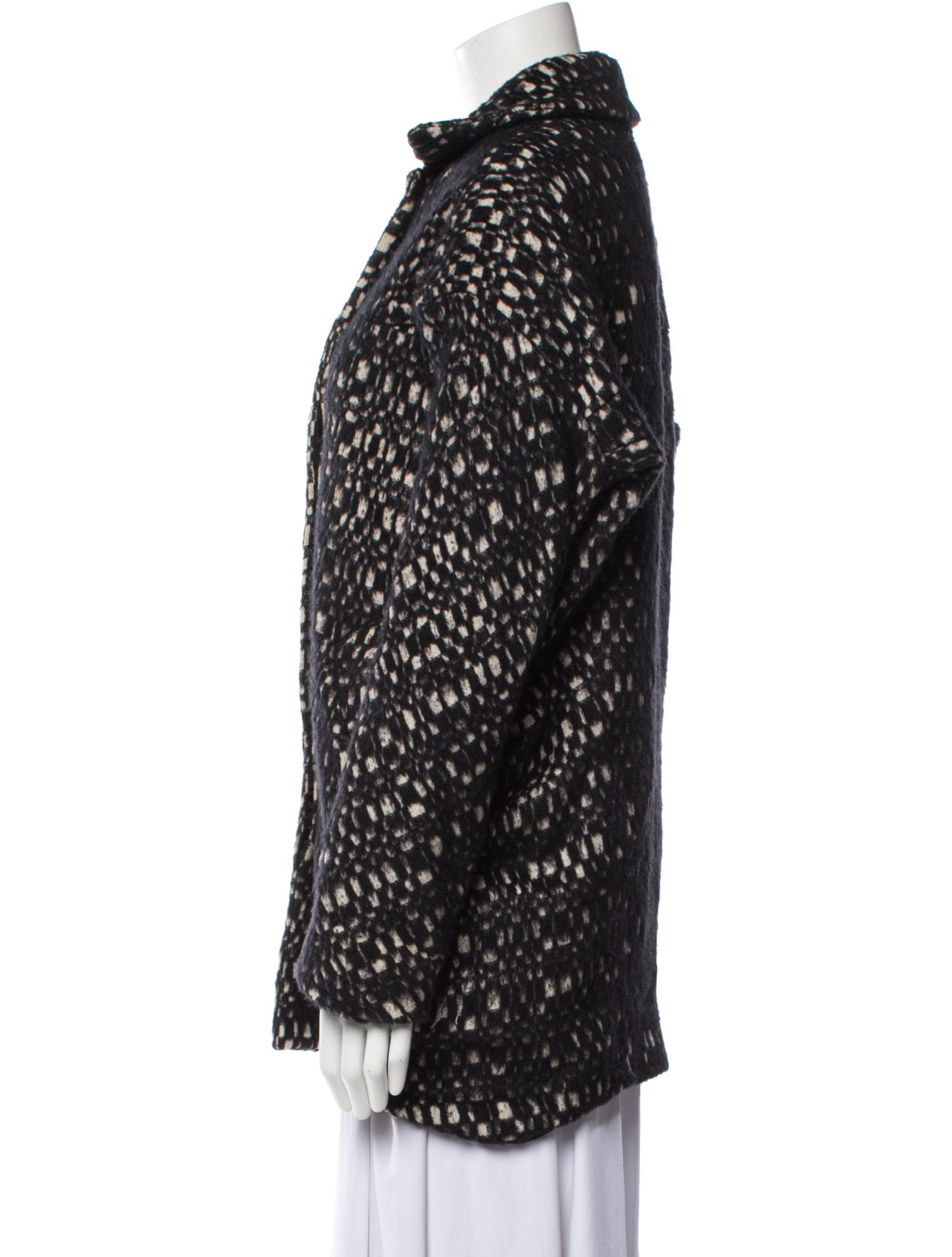 Zero + Maria Cornejo Tweed Pattern Coat - Black Coats, Clothing ...