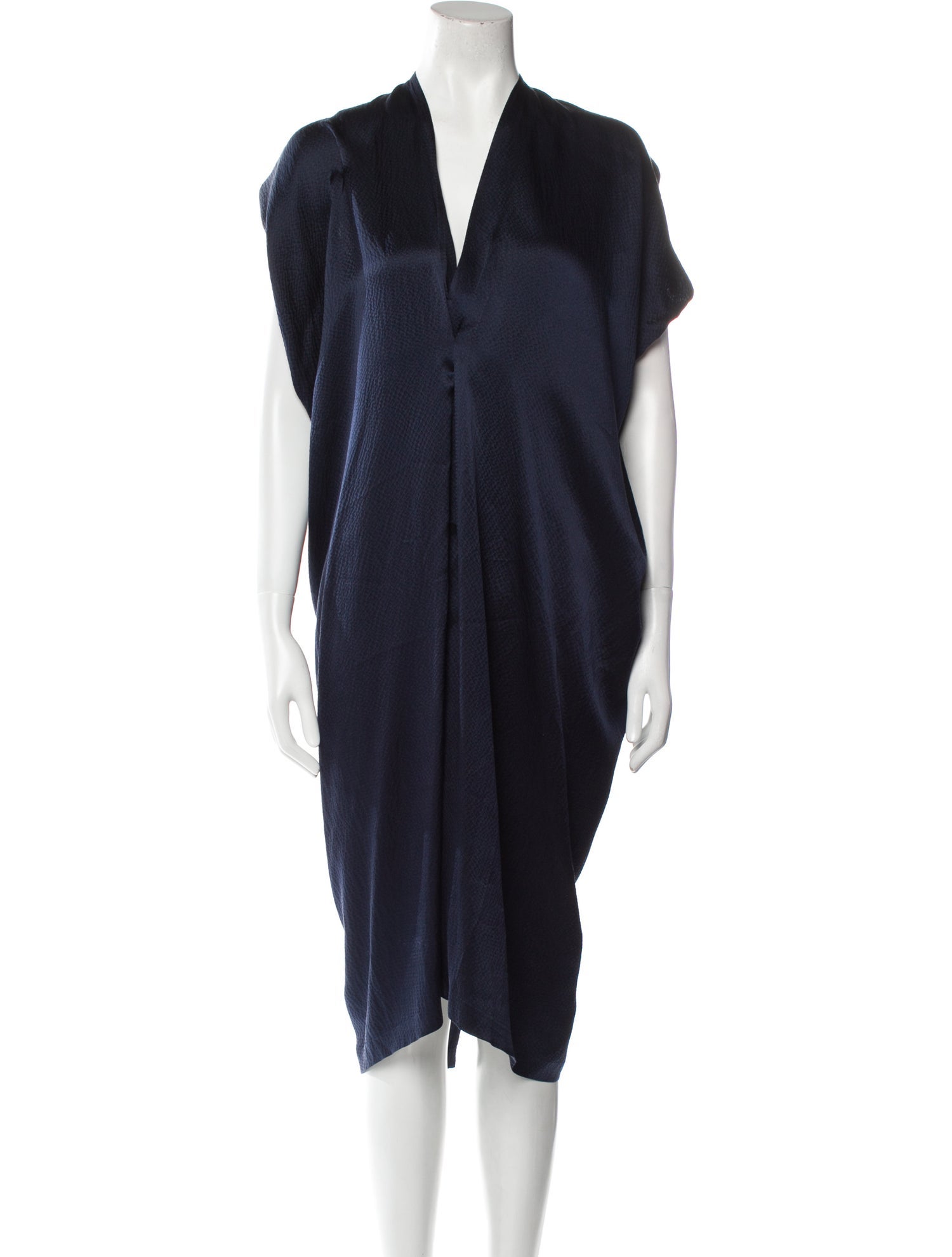 Zero + Maria Cornejo Silk Midi Length Dress - Blue Dresses, Clothing ...